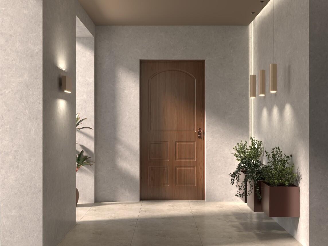 Porta blindata DI.BI. EDGE L 86 x H 212 cm noce/bianco apertura ...