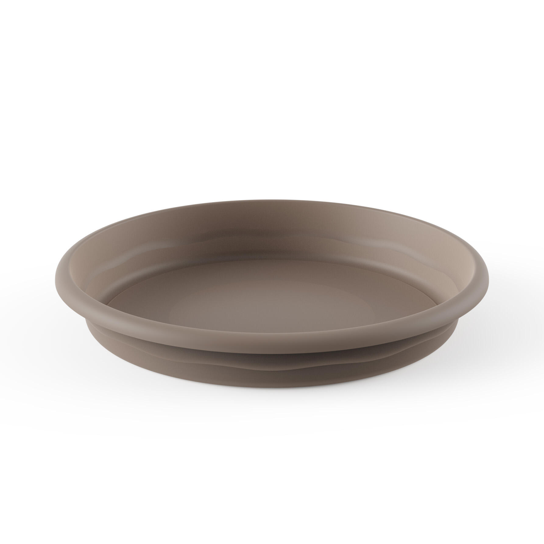 Pack de 6 platos para maceta y jardinera polipropileno marrón / beige ...