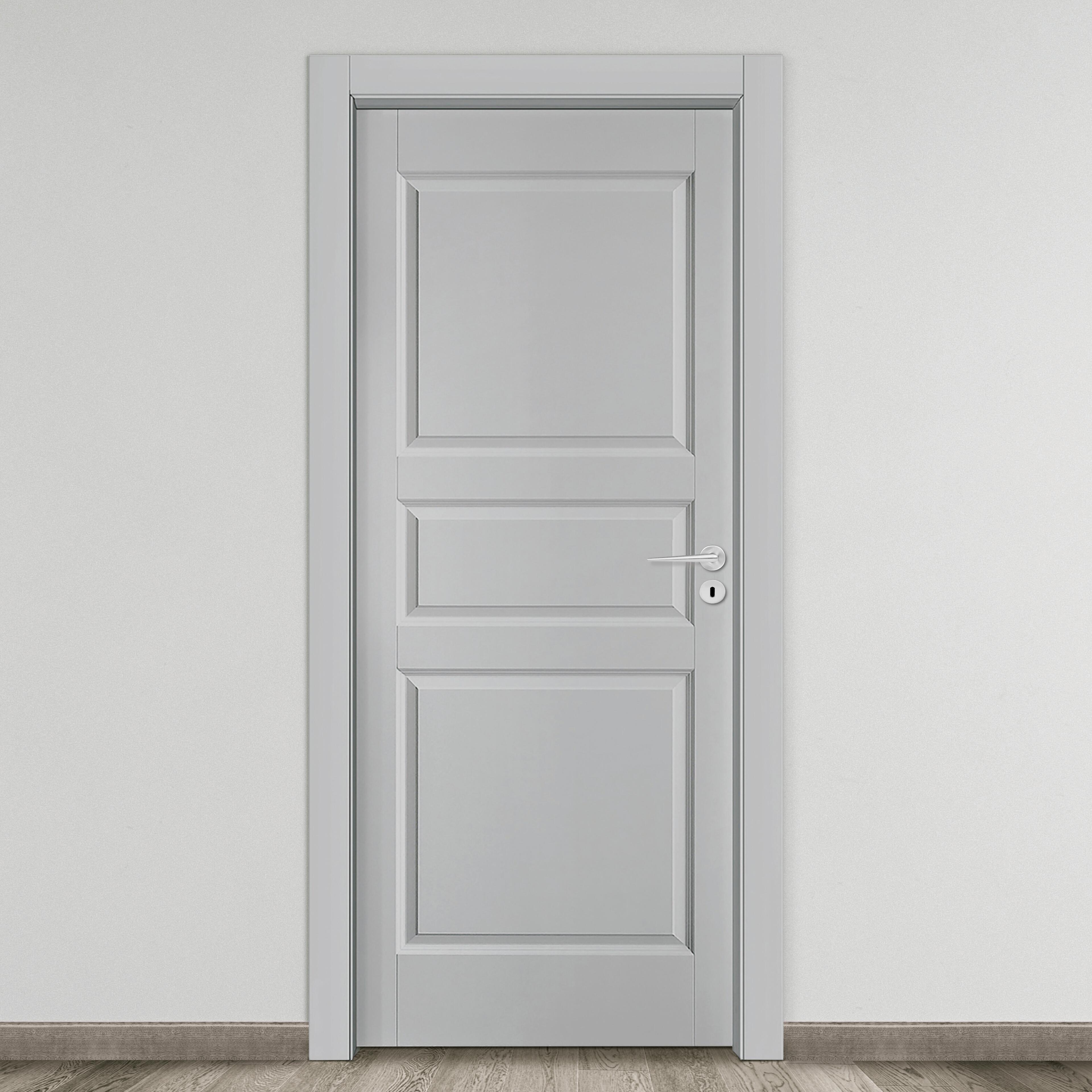 Porta interna a battente New York in MDF colore grigio, L 70 x H 210 cm ...