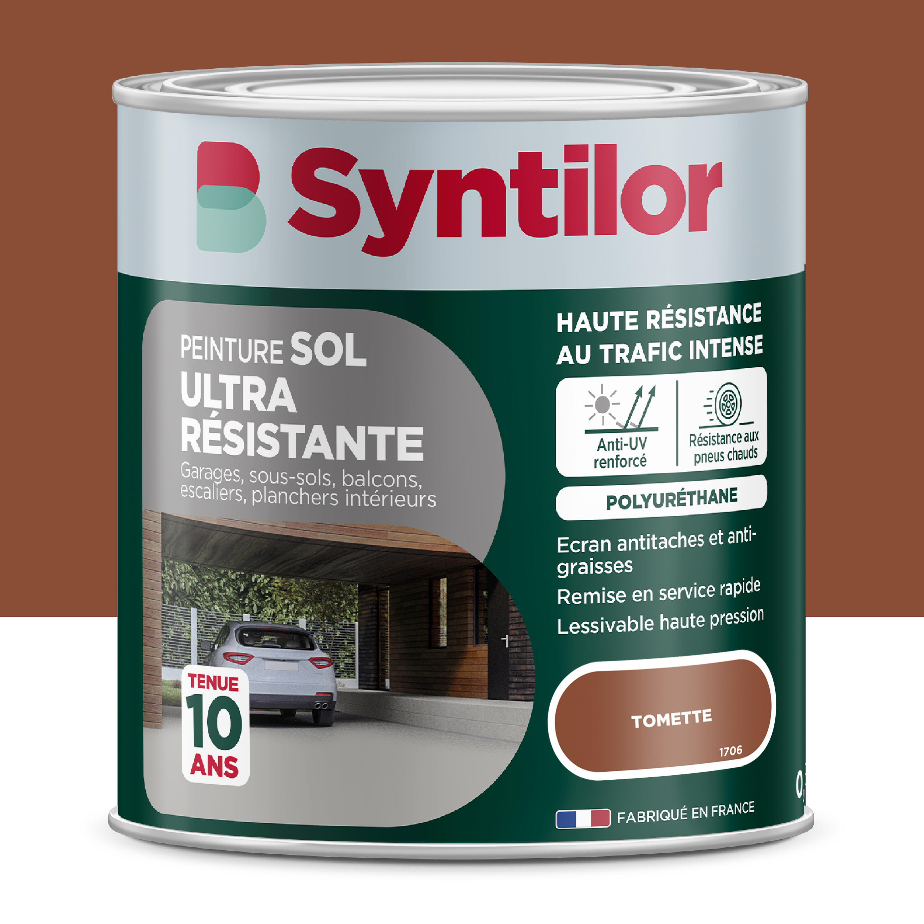 Peinture sol Ultra résistante SYNTILOR, tomette satiné, 0.5 l | Leroy ...