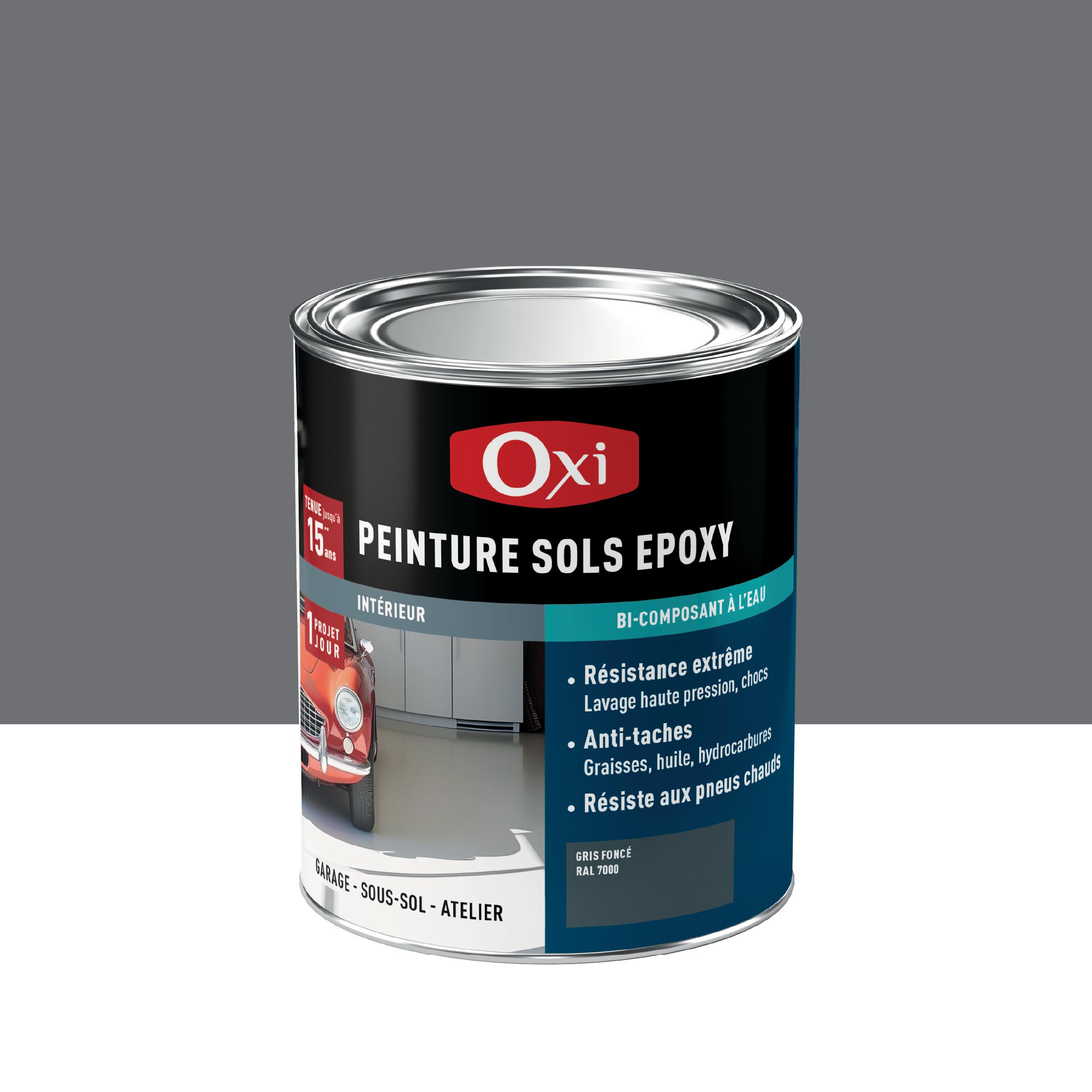 Peinture sol Epoxy OXI, RAL 7000, gris foncé satiné, 0.3L | Leroy Merlin