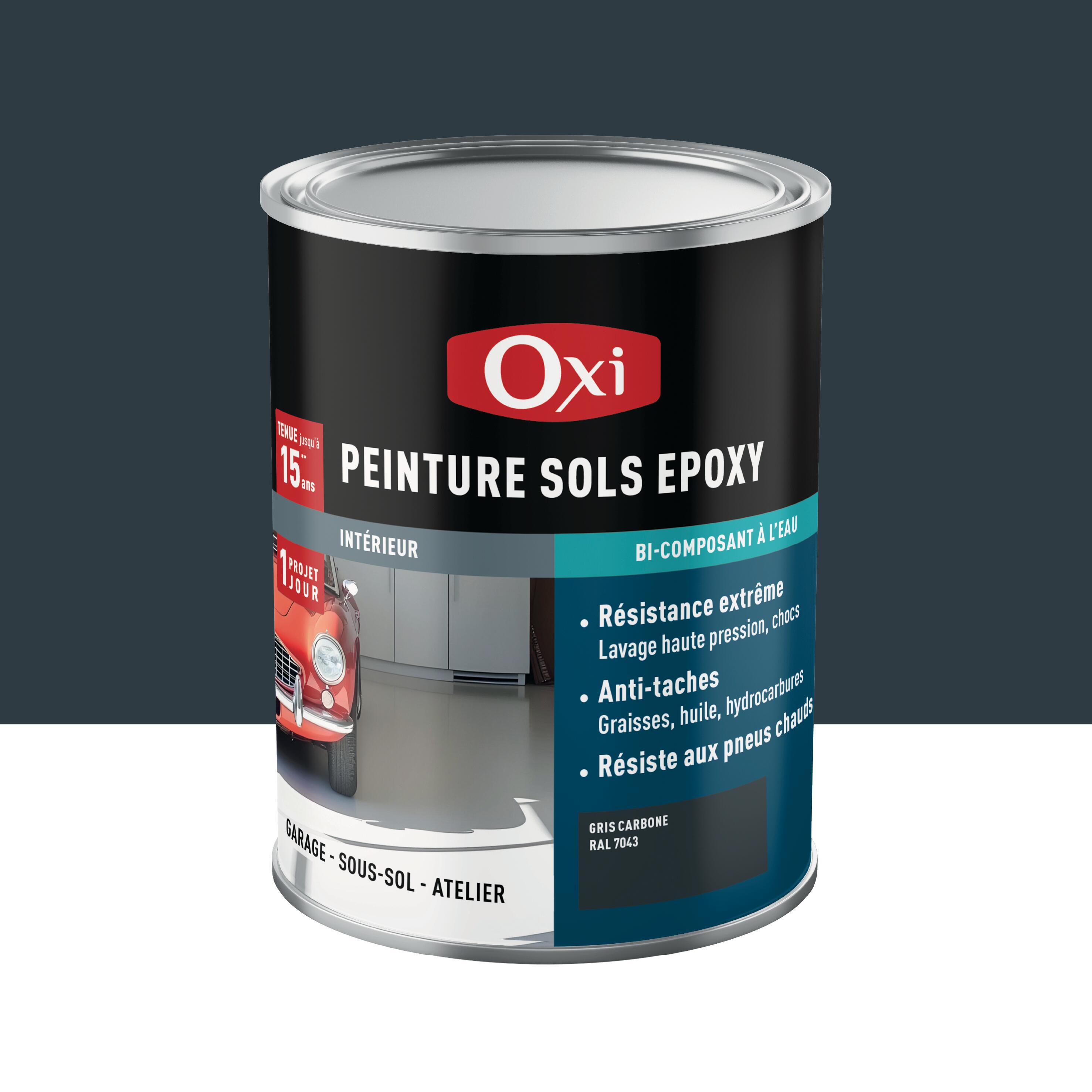 Peinture sol Epoxy OXI, RAL 7043, gris carbonne satiné, 2L | Leroy Merlin