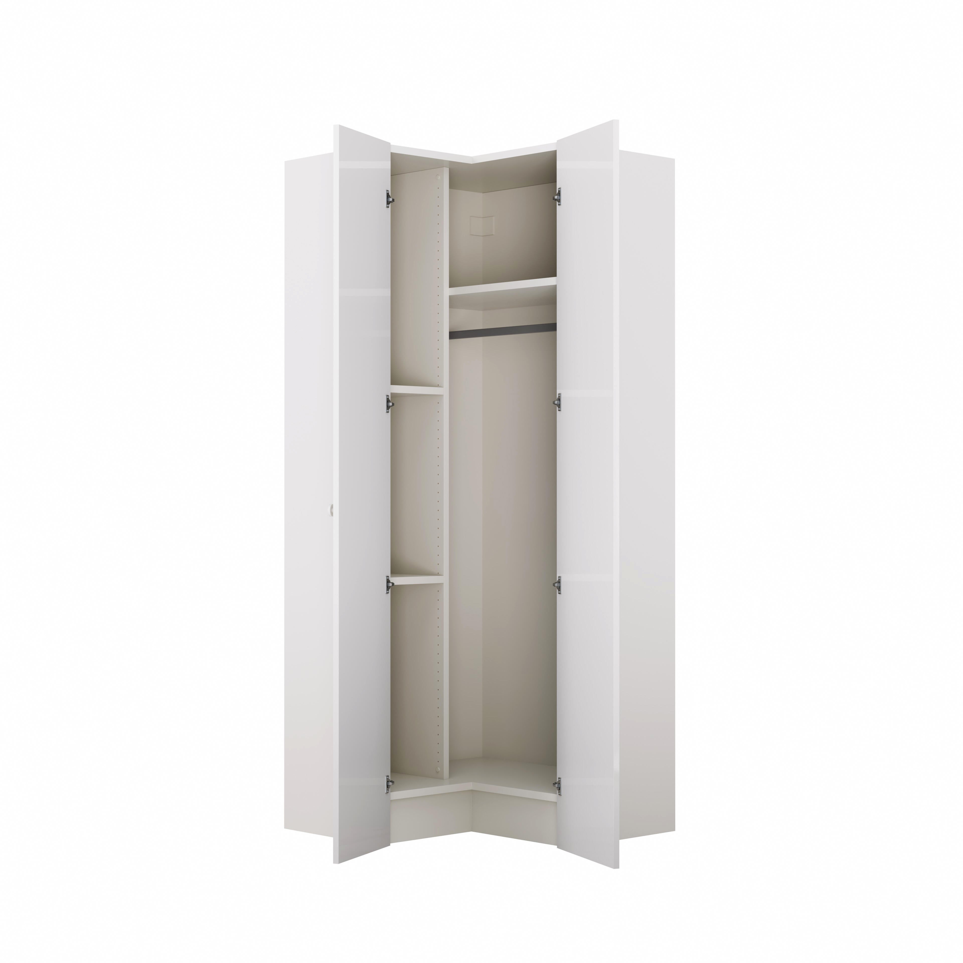 Armario 2 puertas abatible Sevilla Blanco SPACEO Evo'M blanco 80 x 230 ...
