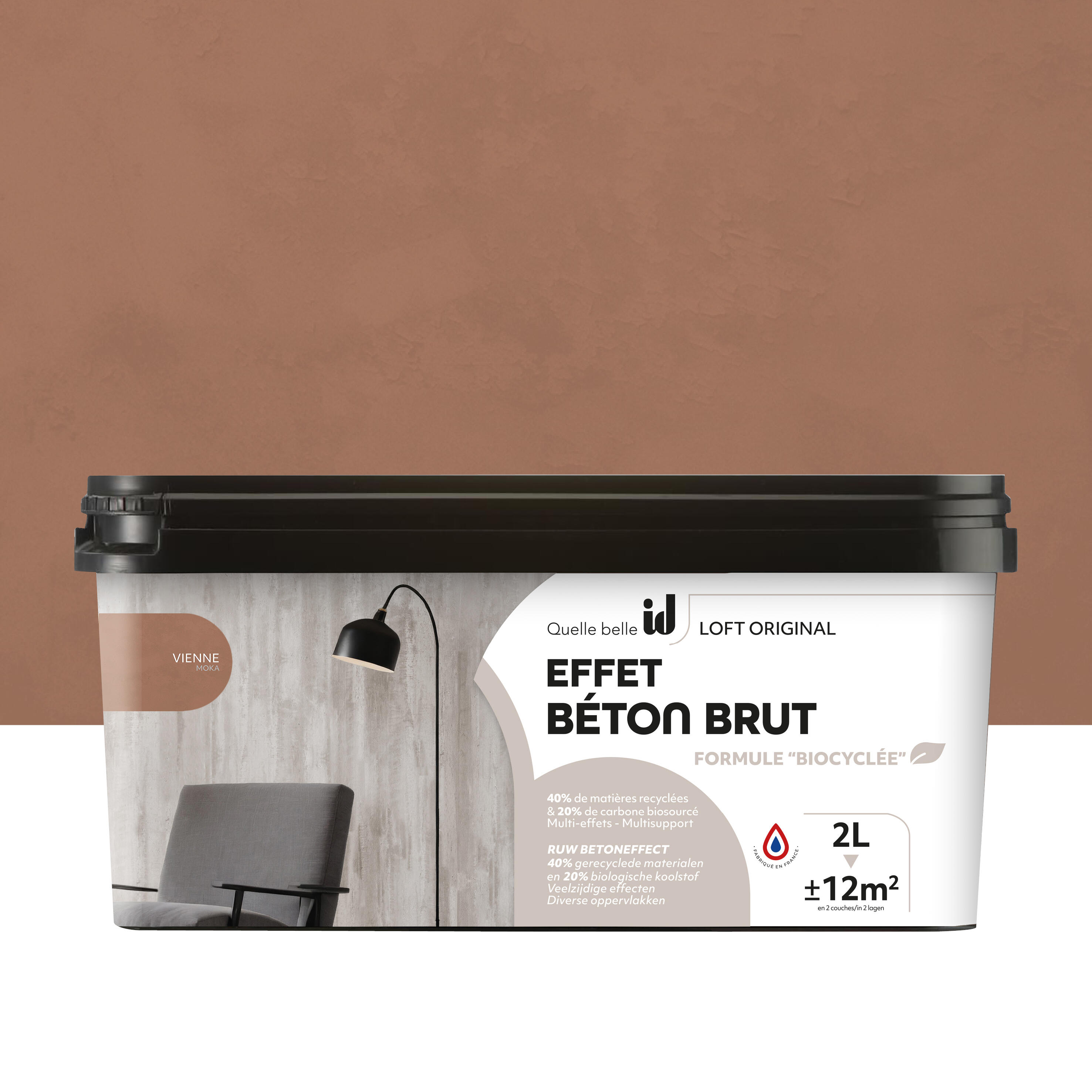Peinture à effet Loft original ID, moka, mat, 2L | Leroy Merlin