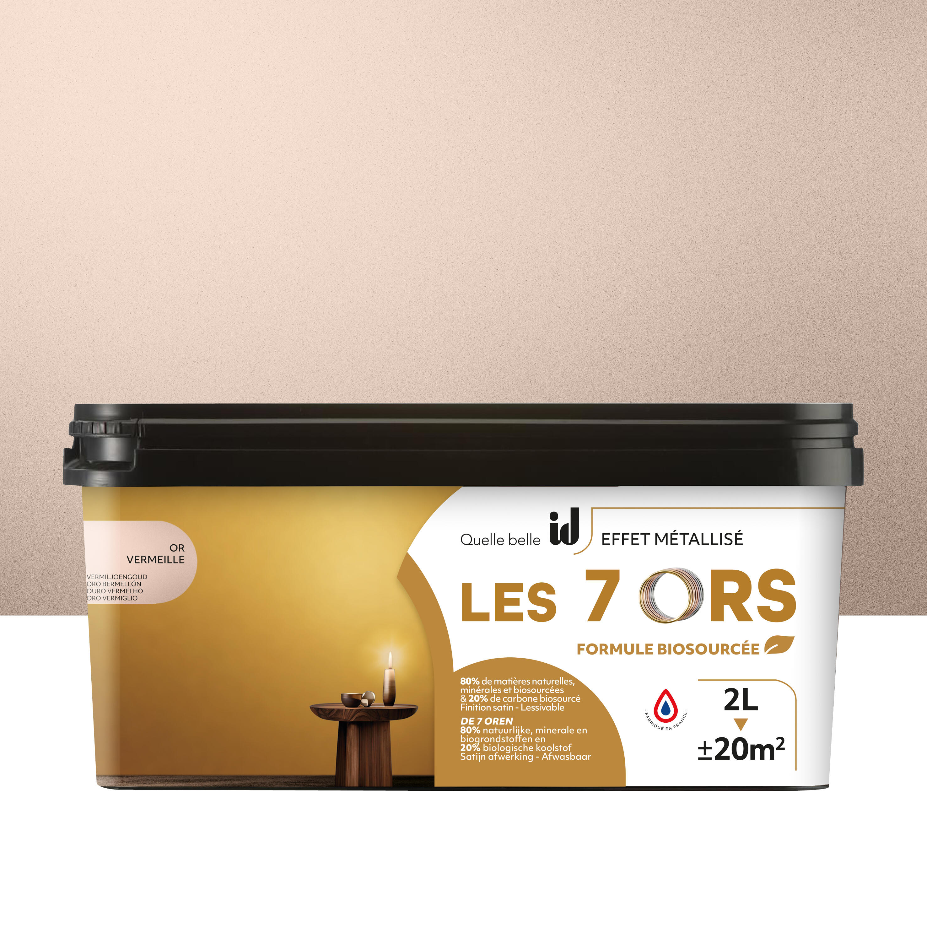 Peinture à effet 7 ors ID, vermeil, métallisé, 2L | Leroy Merlin