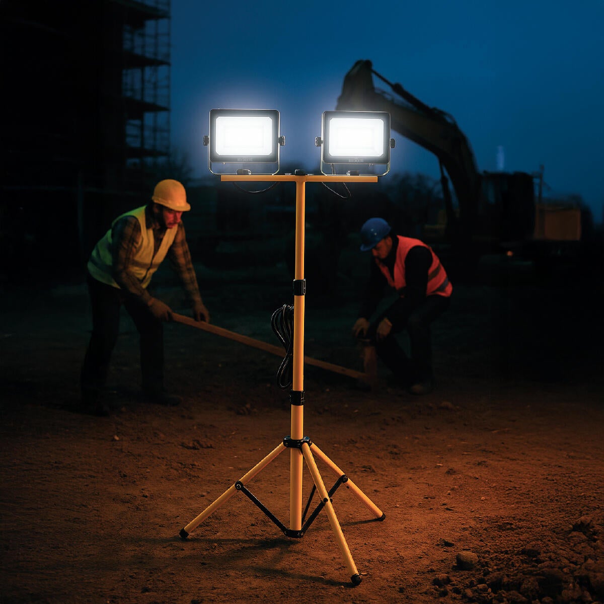 Faro da esterno trepidi con cavo in acciaio giallo, Modulo LED 2X50W ...