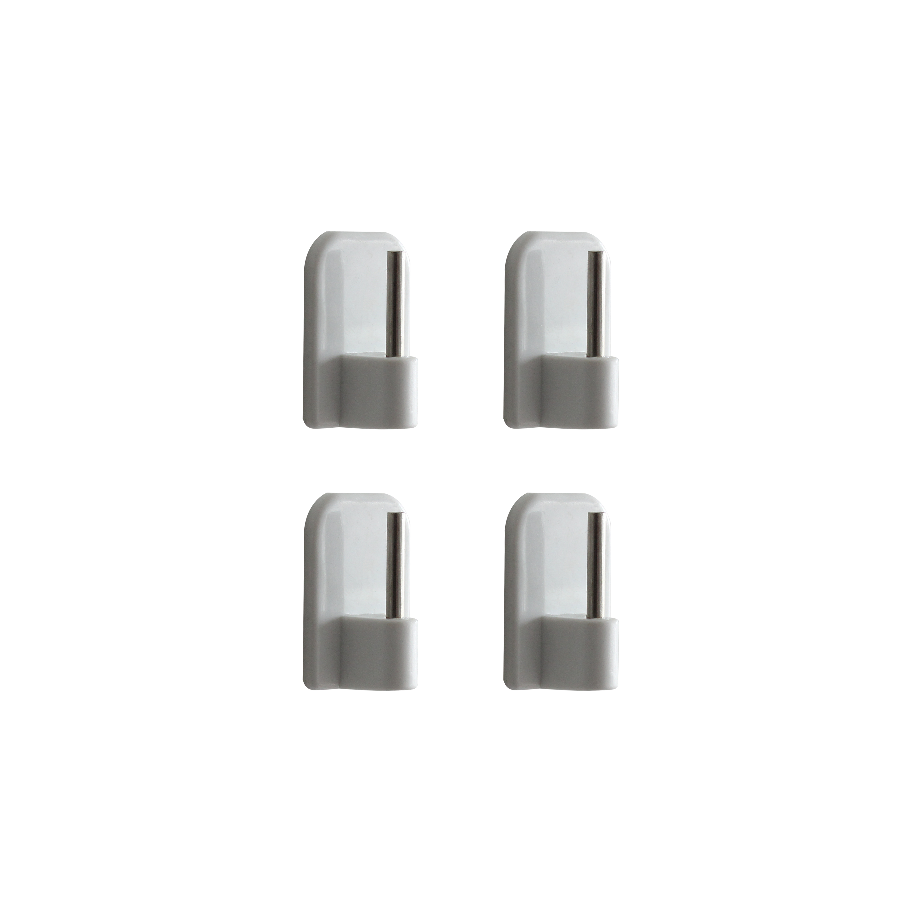 Lot de 4 supports adhésifs support sans perçage Adh, 9 mm blanc brut ...