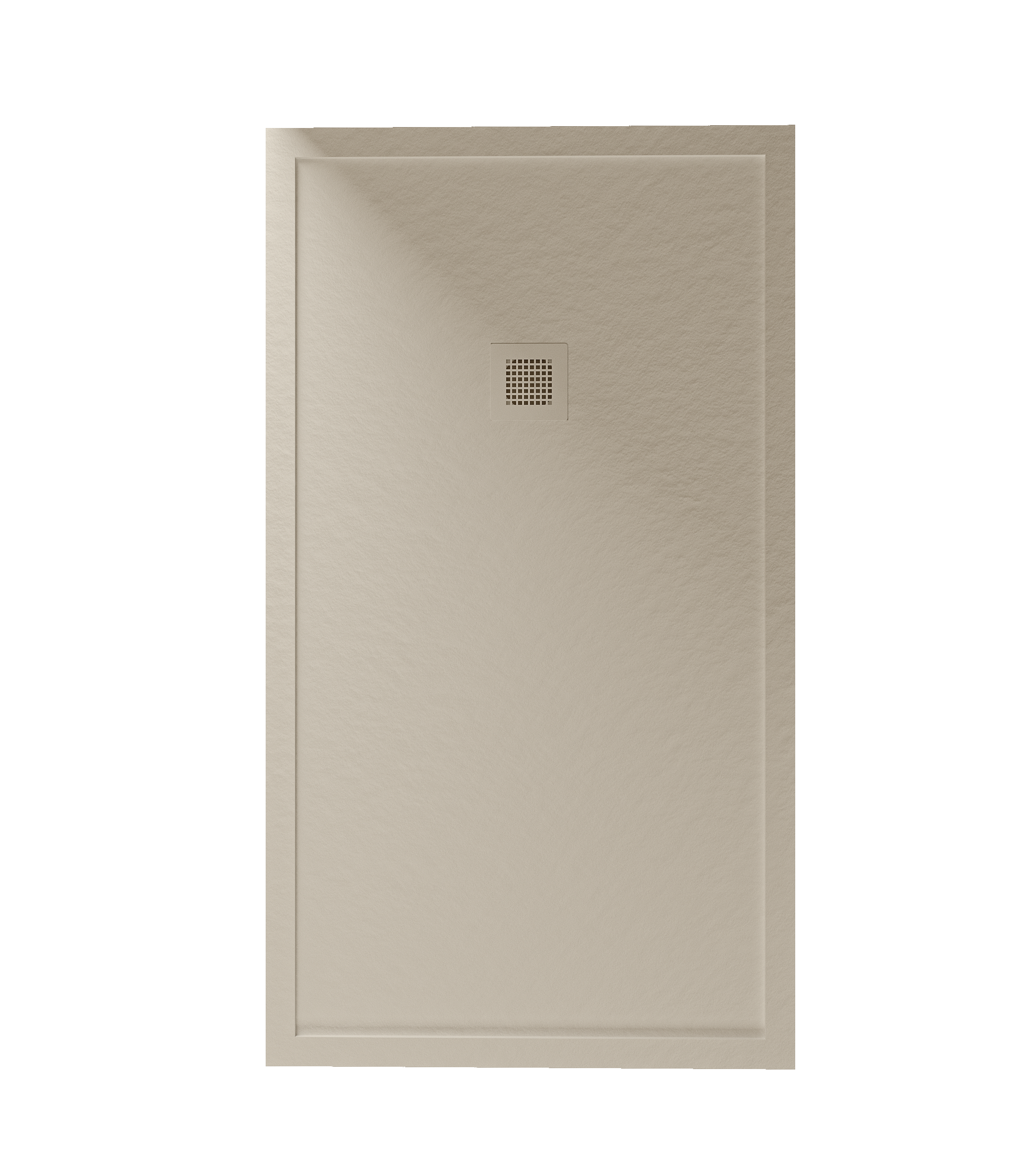 Plato de ducha Greenpact enmarcado 100x75 cm crema con tapón incluido ...