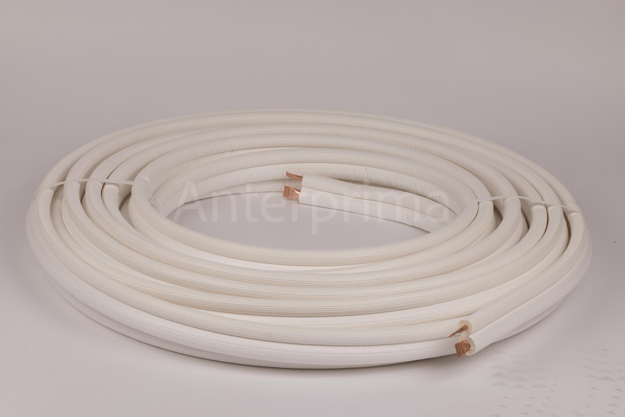 Tubi di rame rivestito acoppiati 1/4" x 3/8" 5 MT per clima | Leroy Merlin