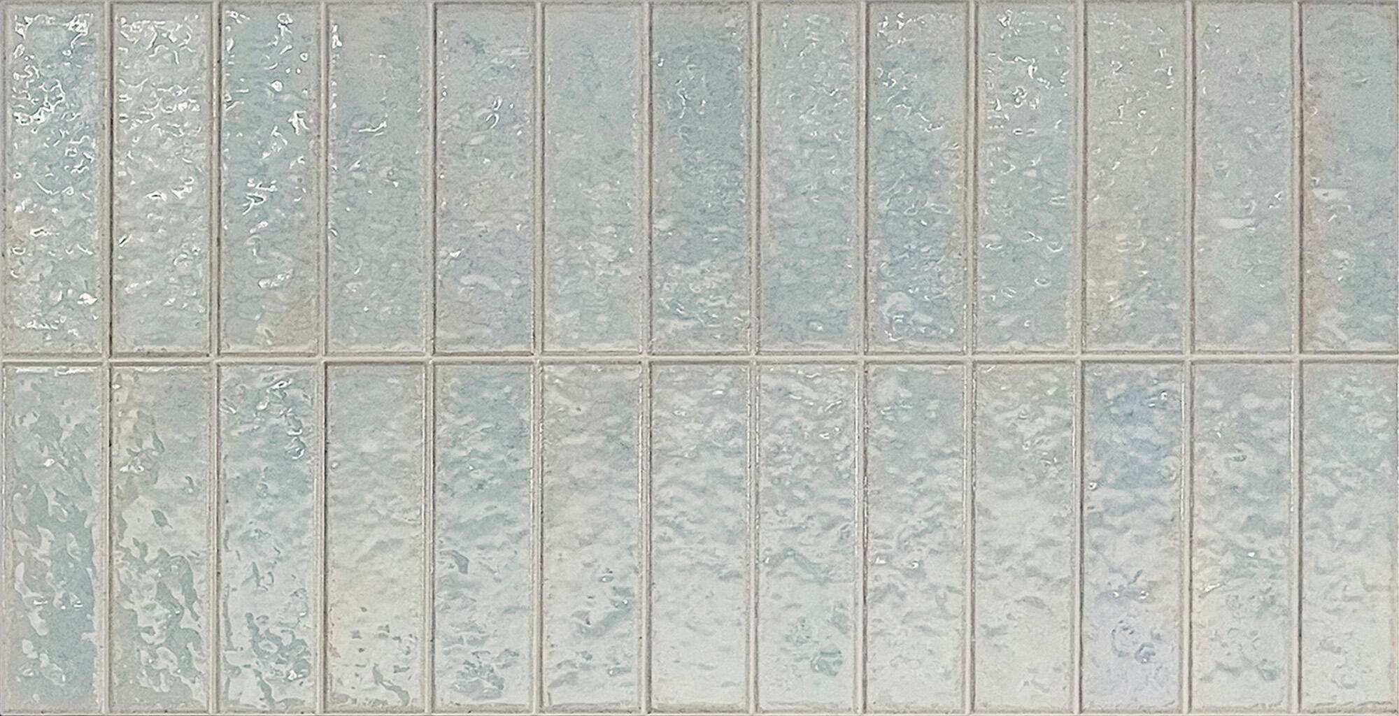 Azulejo porcelánico Deco River efecto zellige aqua 32x62.5 cm | Leroy ...