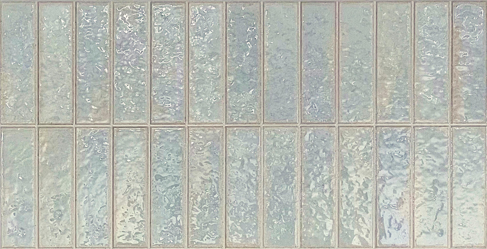 Azulejo porcelánico Deco River efecto zellige aqua 32x62.5 cm | Leroy ...