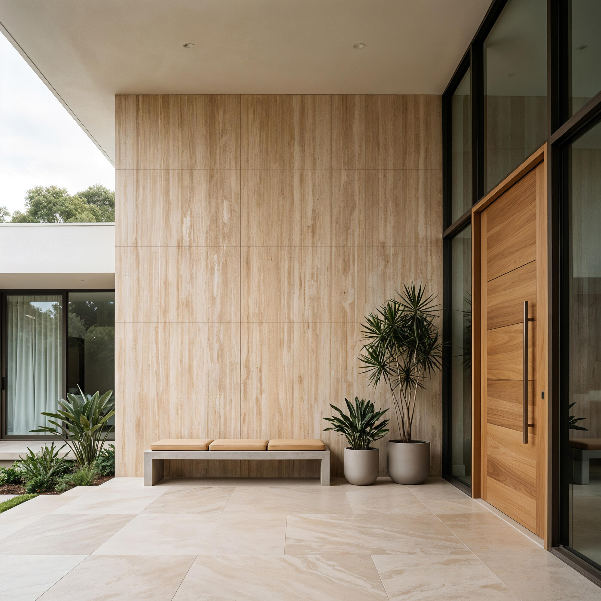 Revestimiento de pared decorativo efecto mármol travertino Flexistone ...