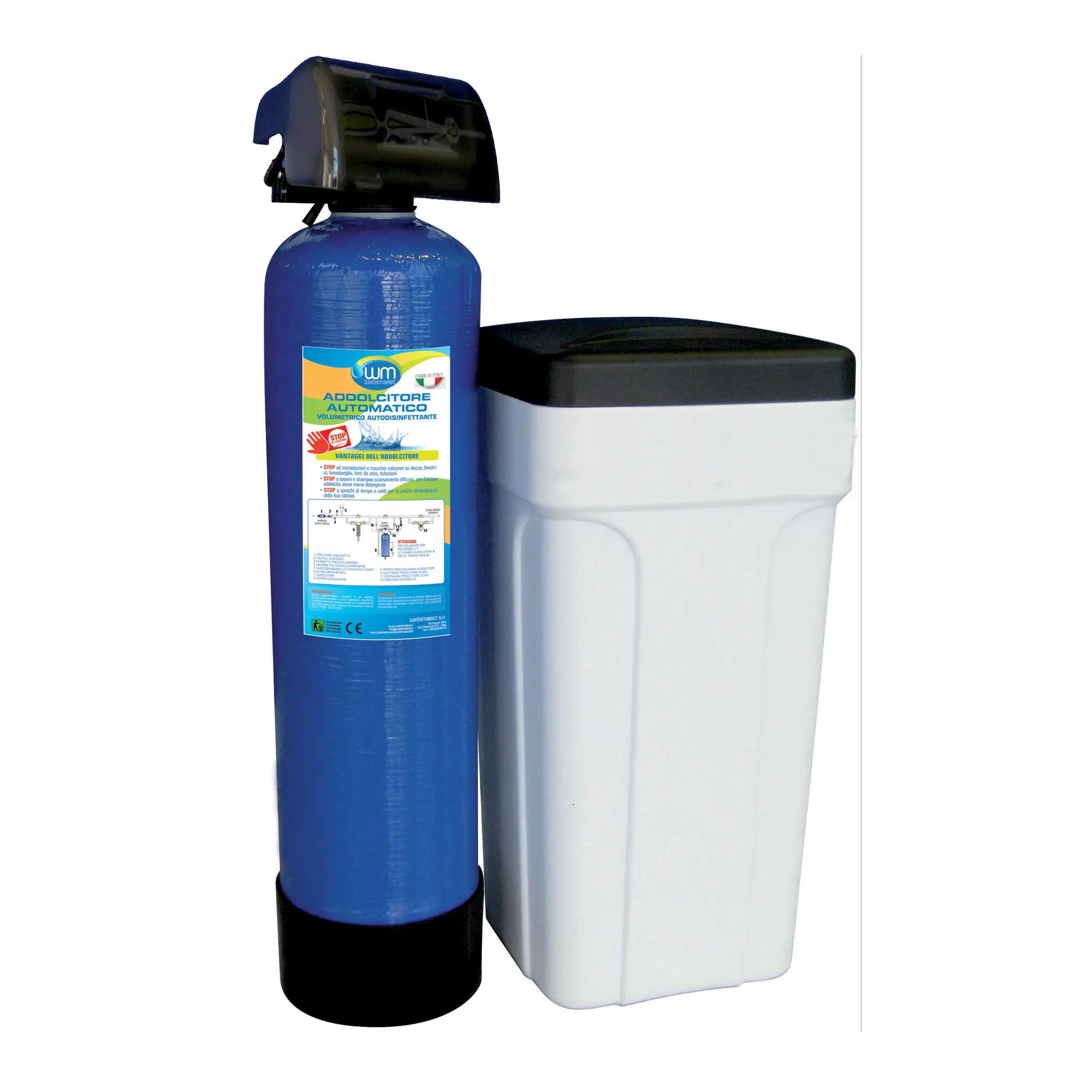 Addolcitore d'acqua doppio corpo 3.5 m³/h 35 Lt da 4 a 6 persone ...