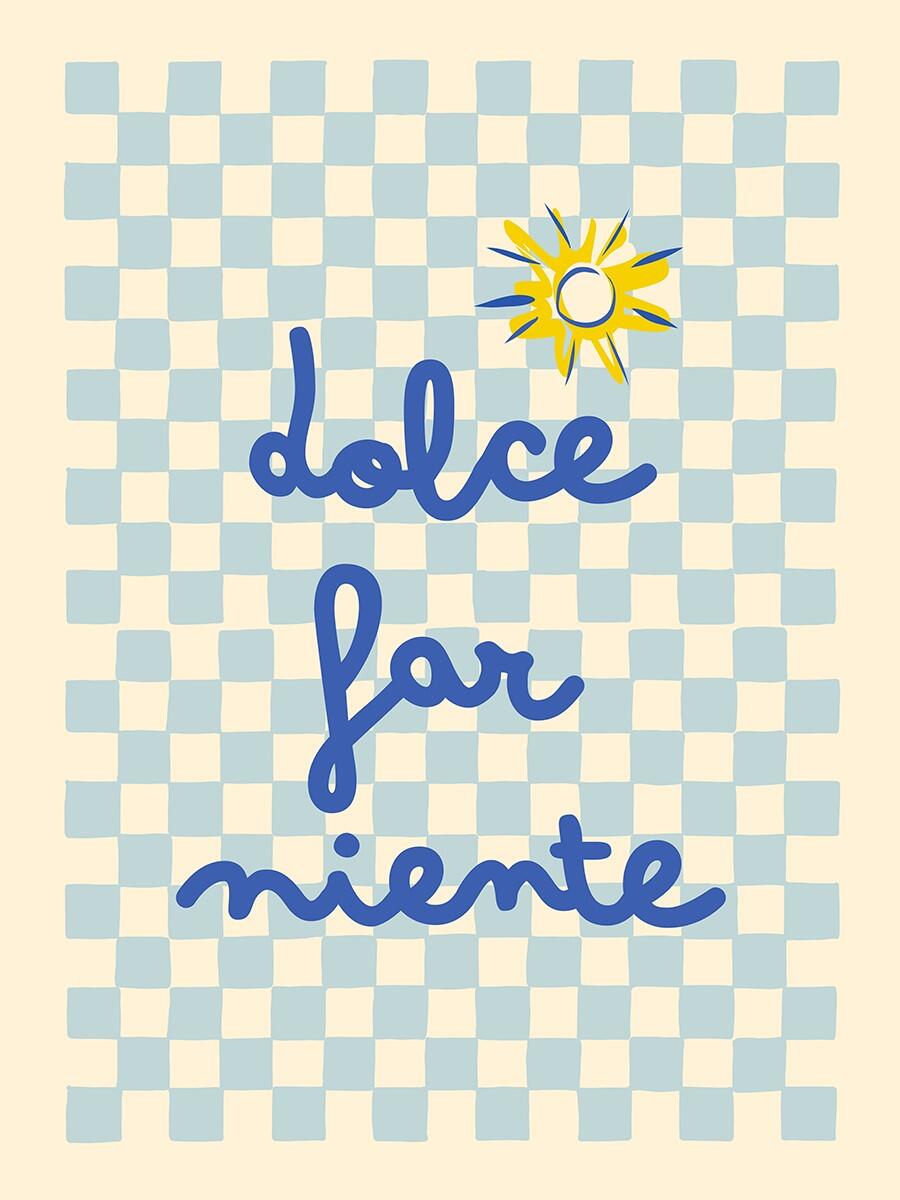 Affiche DOLCE FARNIENTE BLUE ART l.60 x H.80 cm | Leroy Merlin
