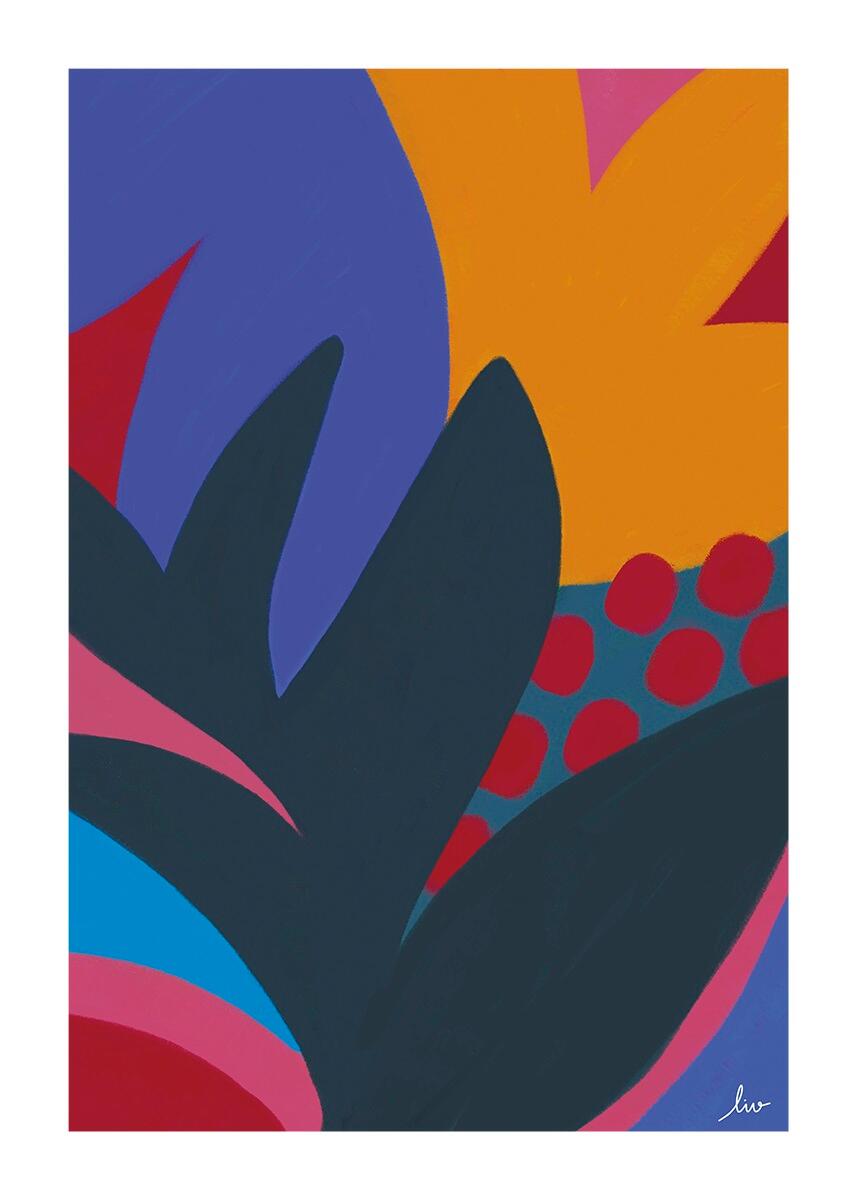 Affiche PLANTE 20 BLUE ART l.40 x H.50 cm | Leroy Merlin