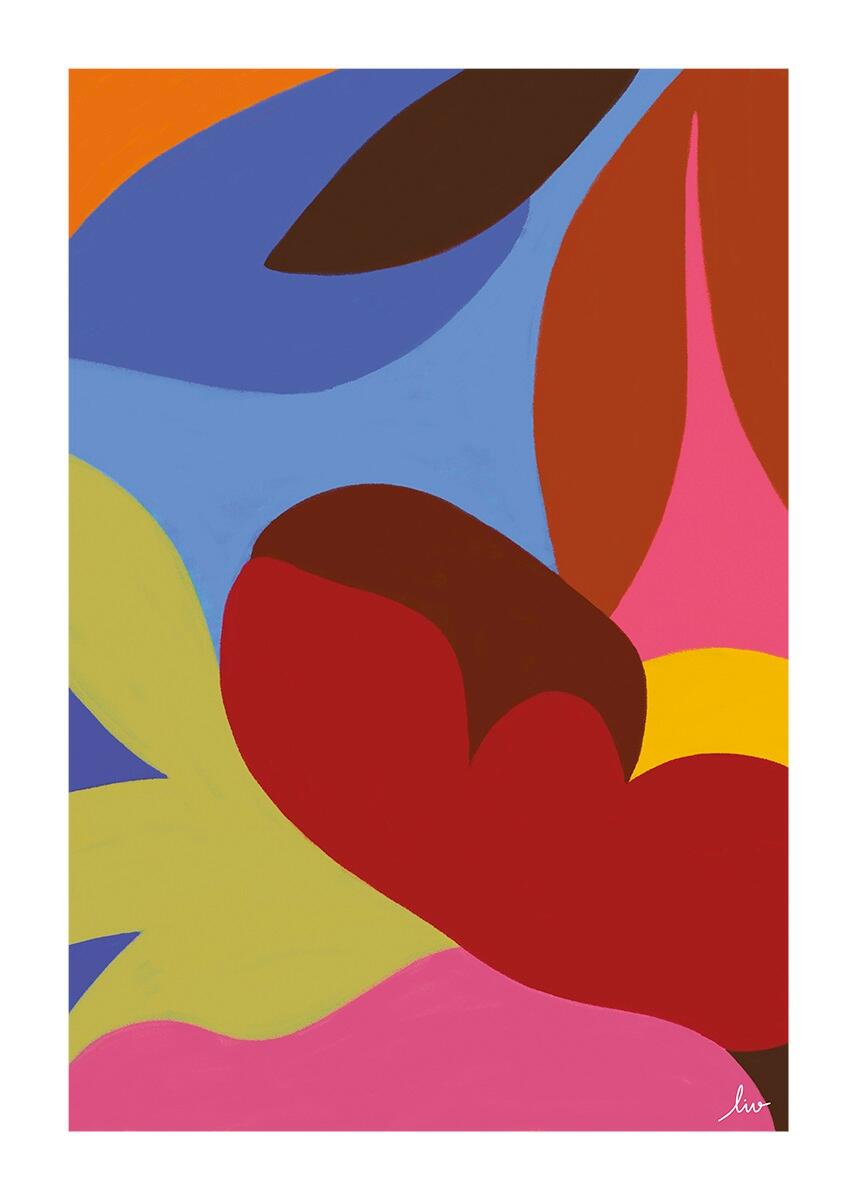 Affiche PLANTE 21 BLUE ART l.30 x H.40 cm | Leroy Merlin
