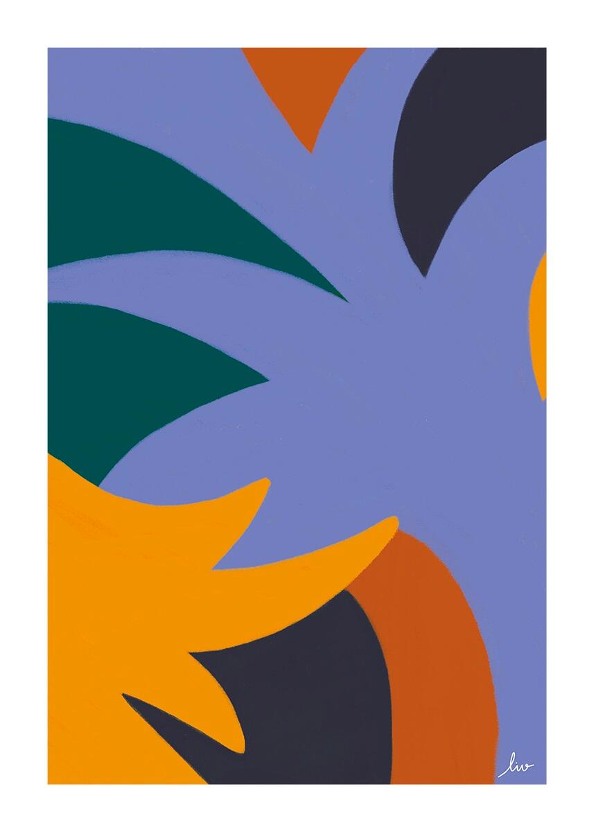 Affiche PLANTE 14 BLUE ART l.50 x H.70 cm | Leroy Merlin
