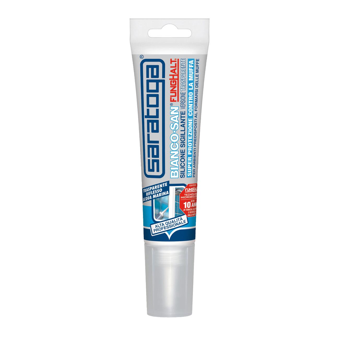 Silicone sigillante SARATOGA Biancosan trasparente 90 ml | Leroy Merlin