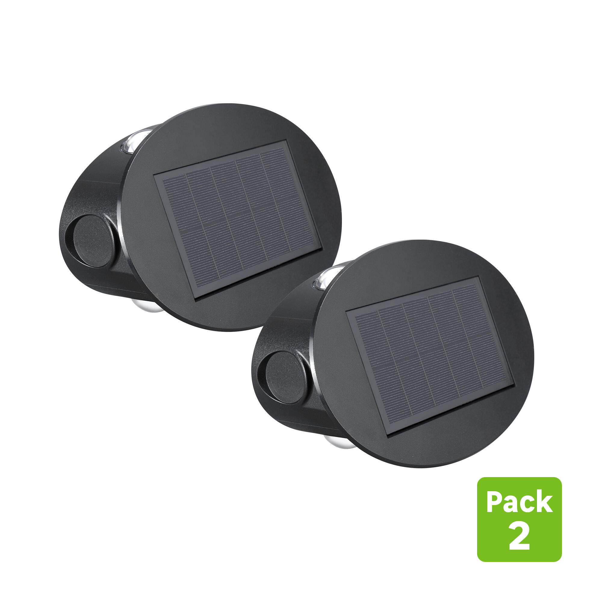 Pack 2 Apliques solar exterior luz LED blanco neutro INSPIRE Alata ...