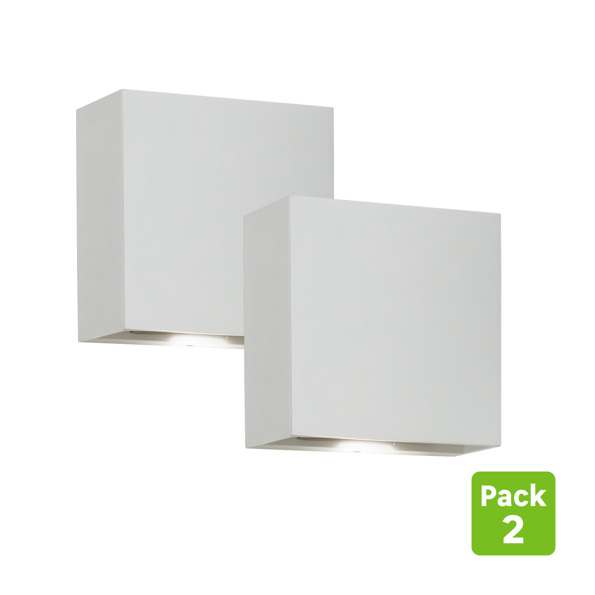 Pack 2 Apliques exterior LED Baiona INSPIRE blanco 1400 lm blanco ...
