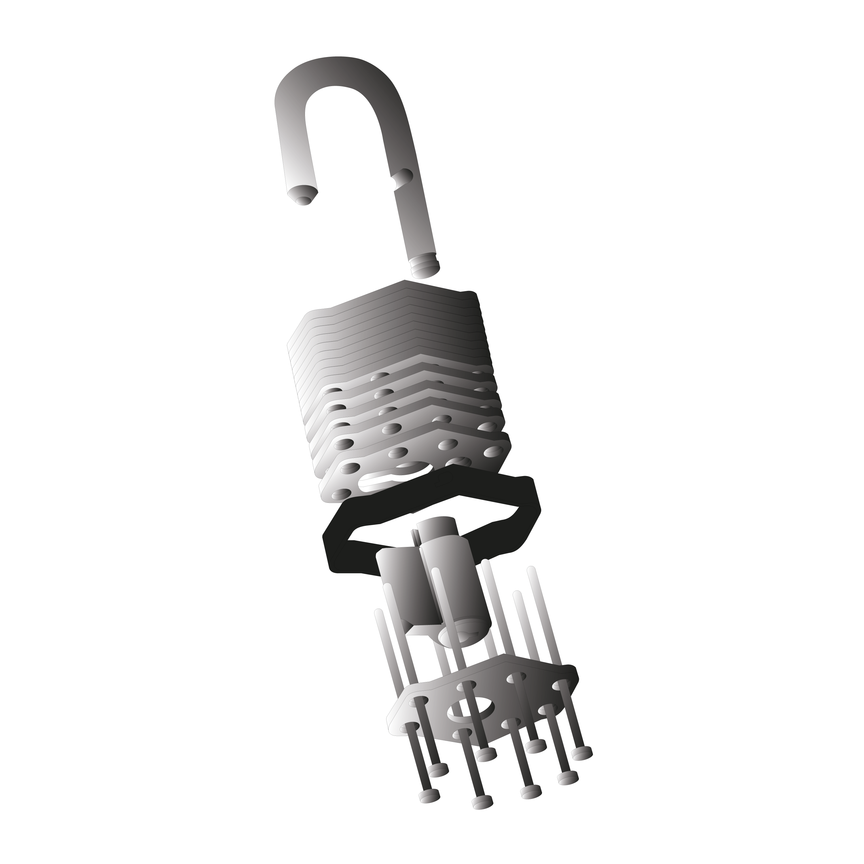 Candado con llave con cuerpo hierro y asa de acero cromado 54x44 mm STANDERS | Leroy Merlin