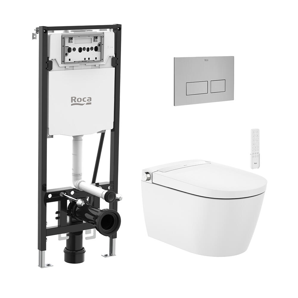 Pack WC suspendido InWash Alpine Roca con bastidor Active One y ...