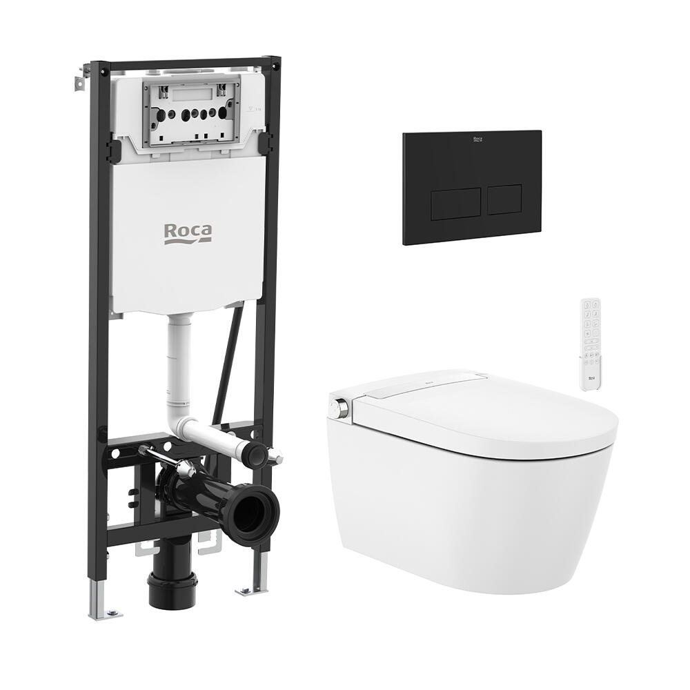 Pack WC suspendido InWash Alpine Roca con bastidor Active One y ...