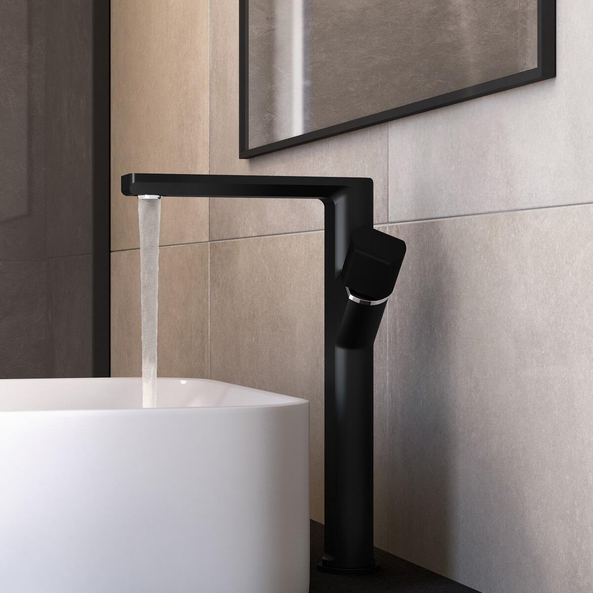 Mitigeur de lavabo noir, SENSEA Neo XL | Leroy Merlin