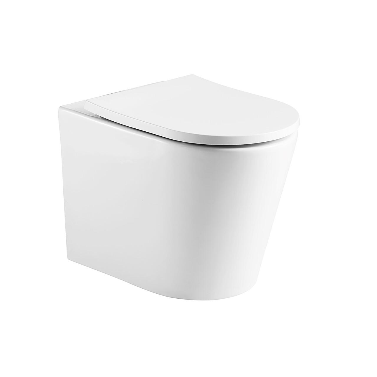 Vaso WC filomuro SENSEA neo, sedile incluso P 54.2 x L 36.3 x H 39.5 cm ...