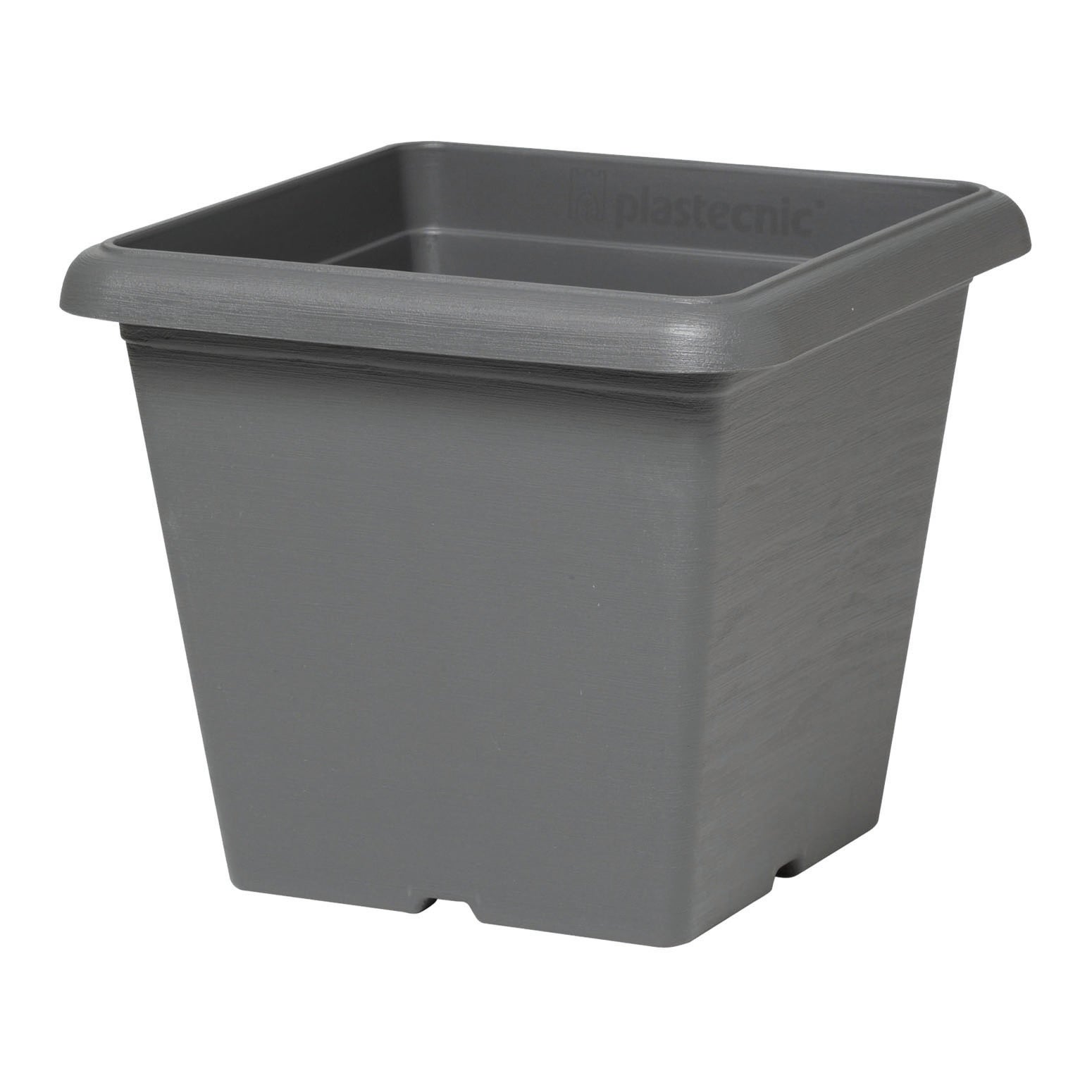 Vaso Quadro Terrae PLASTECNIC in polipropilene antracite H 16.4 x L 20 ...