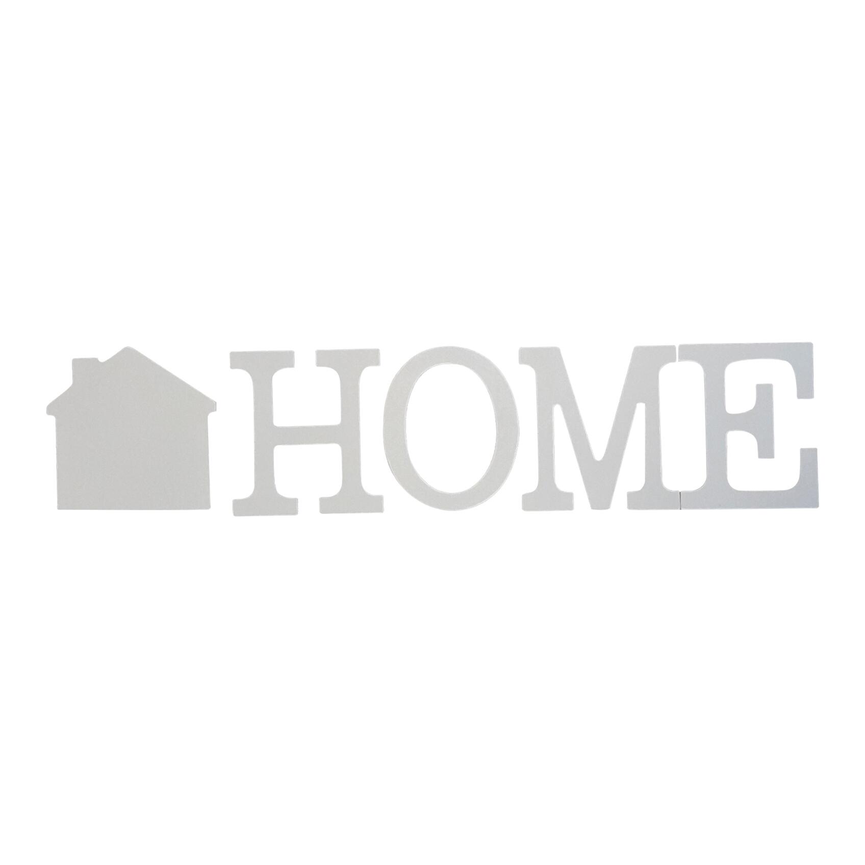 Decorazione da parete su legno home, bianco 50 x 13 cm | Leroy Merlin