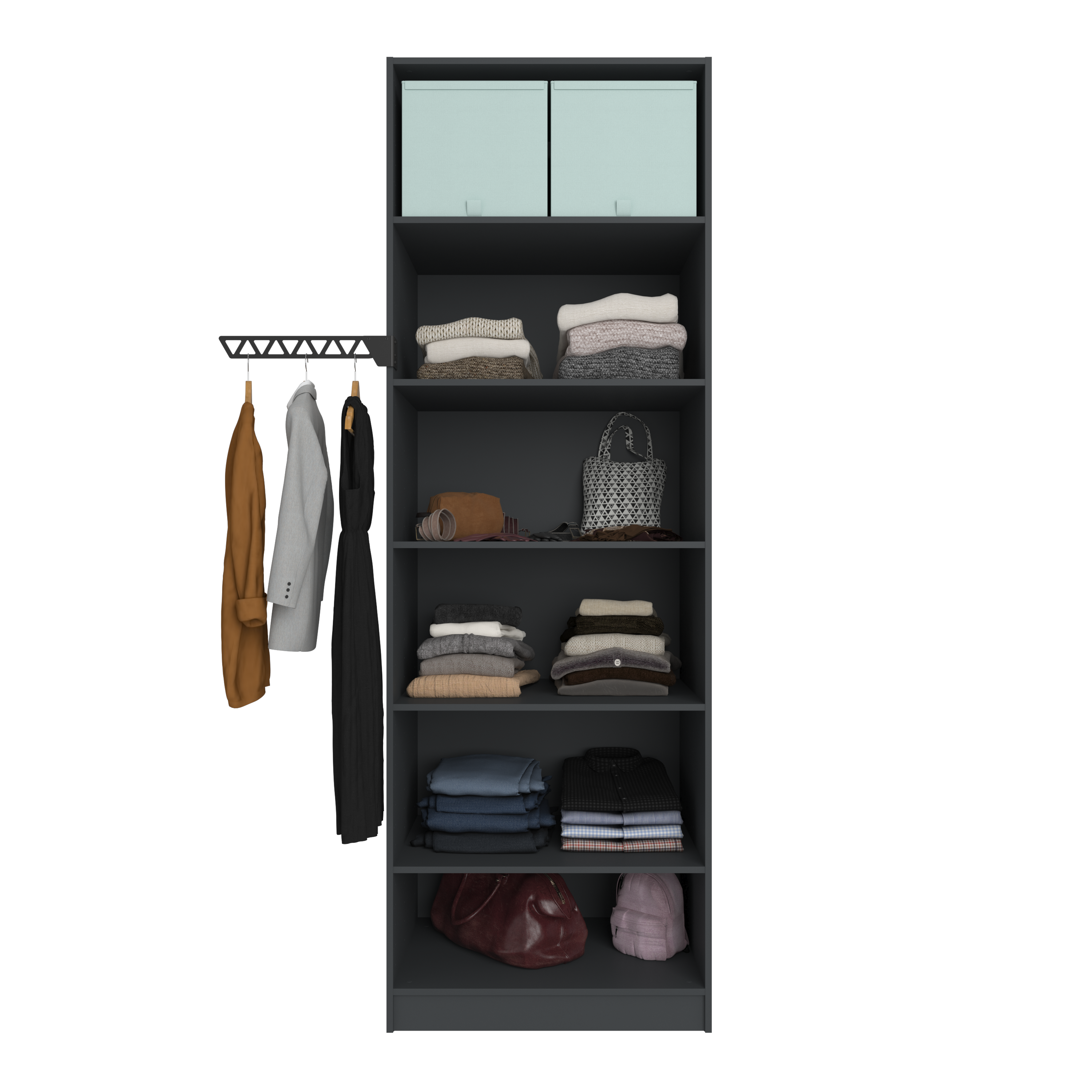 Support cintres SPACEO Gris / argent 10 cintres H.7.5 | Leroy Merlin