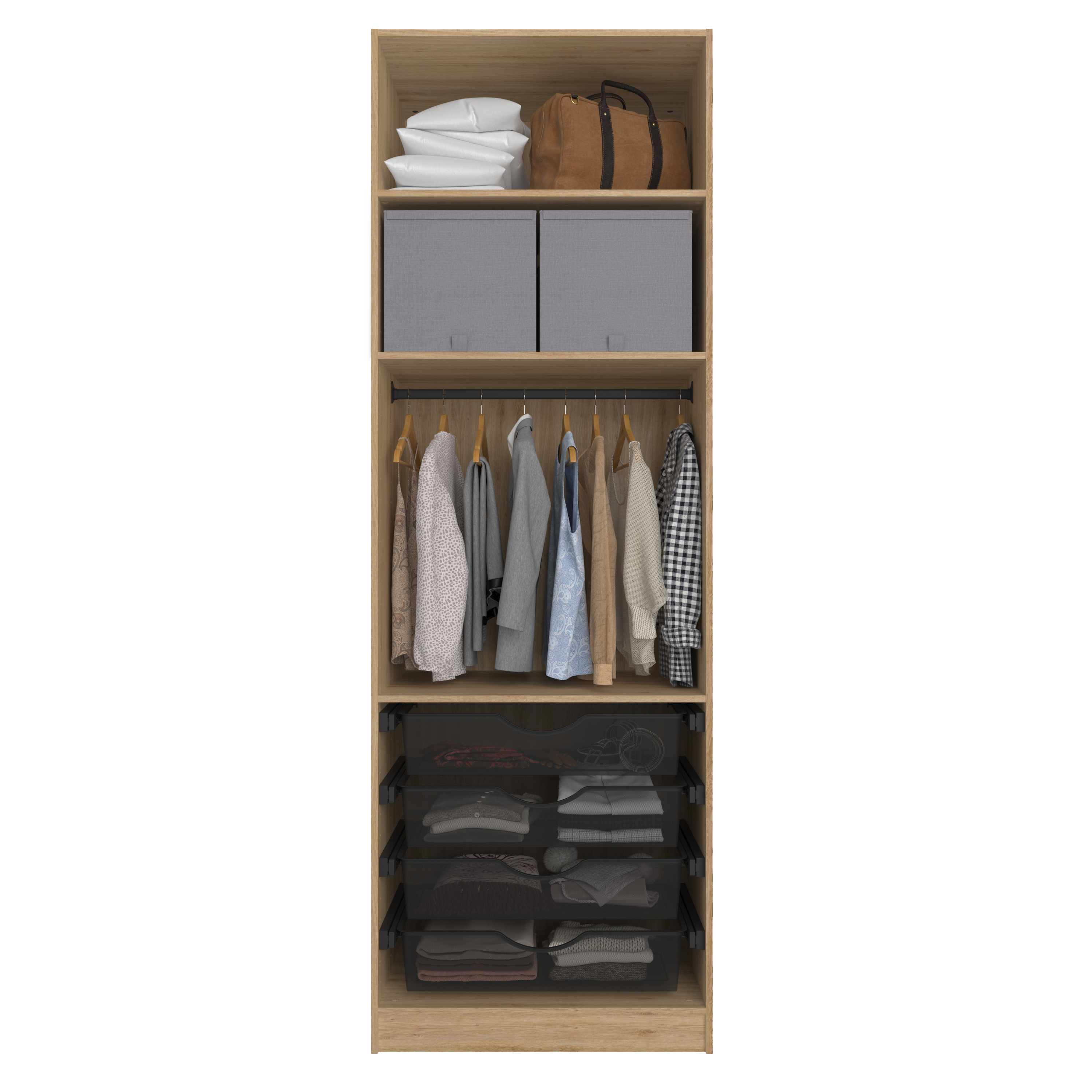 Dressing chêne H.240 x l.80 x P.60 cm Home | Leroy Merlin