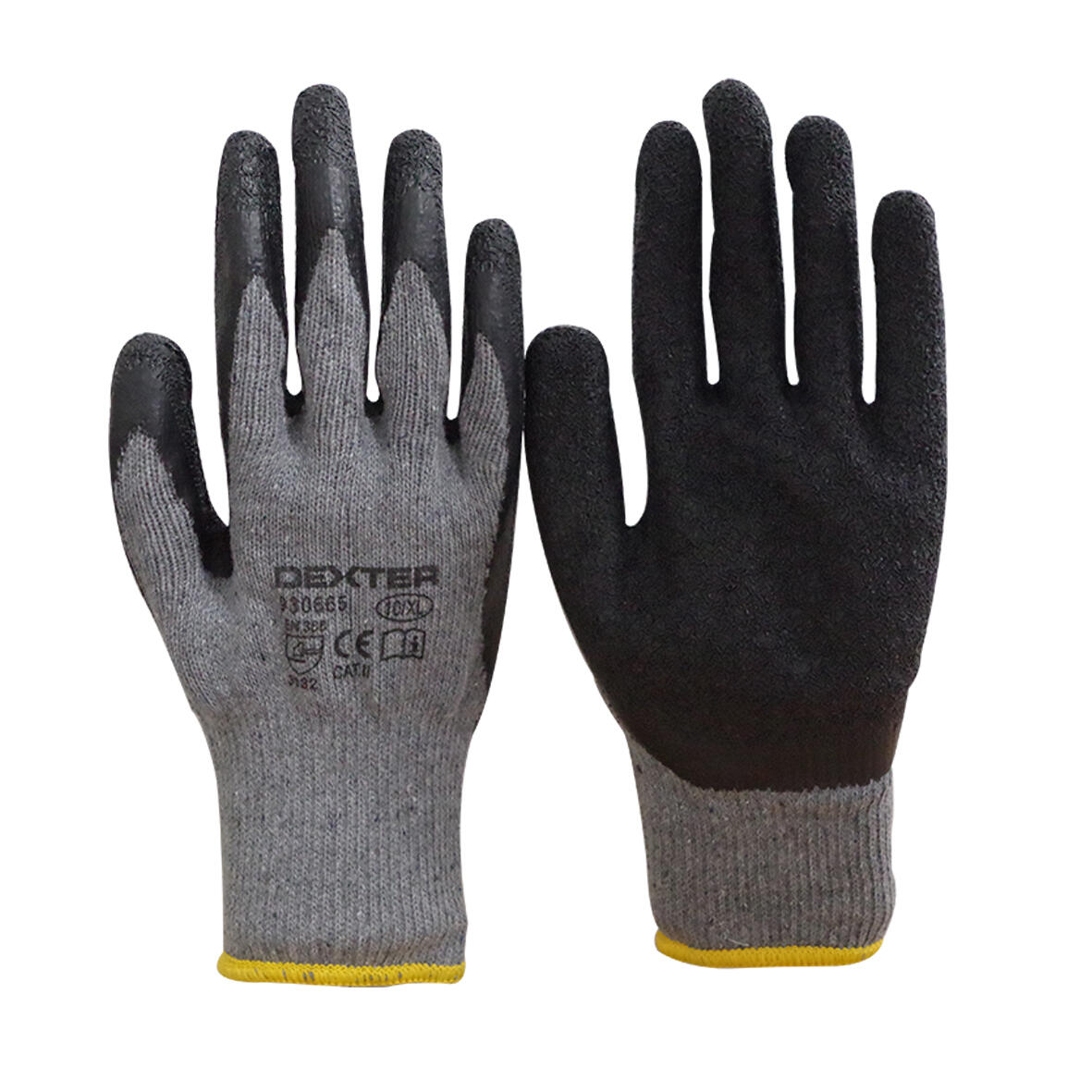 Paire de gants pour les travaux de construction latex, T 8 DEXTER ...