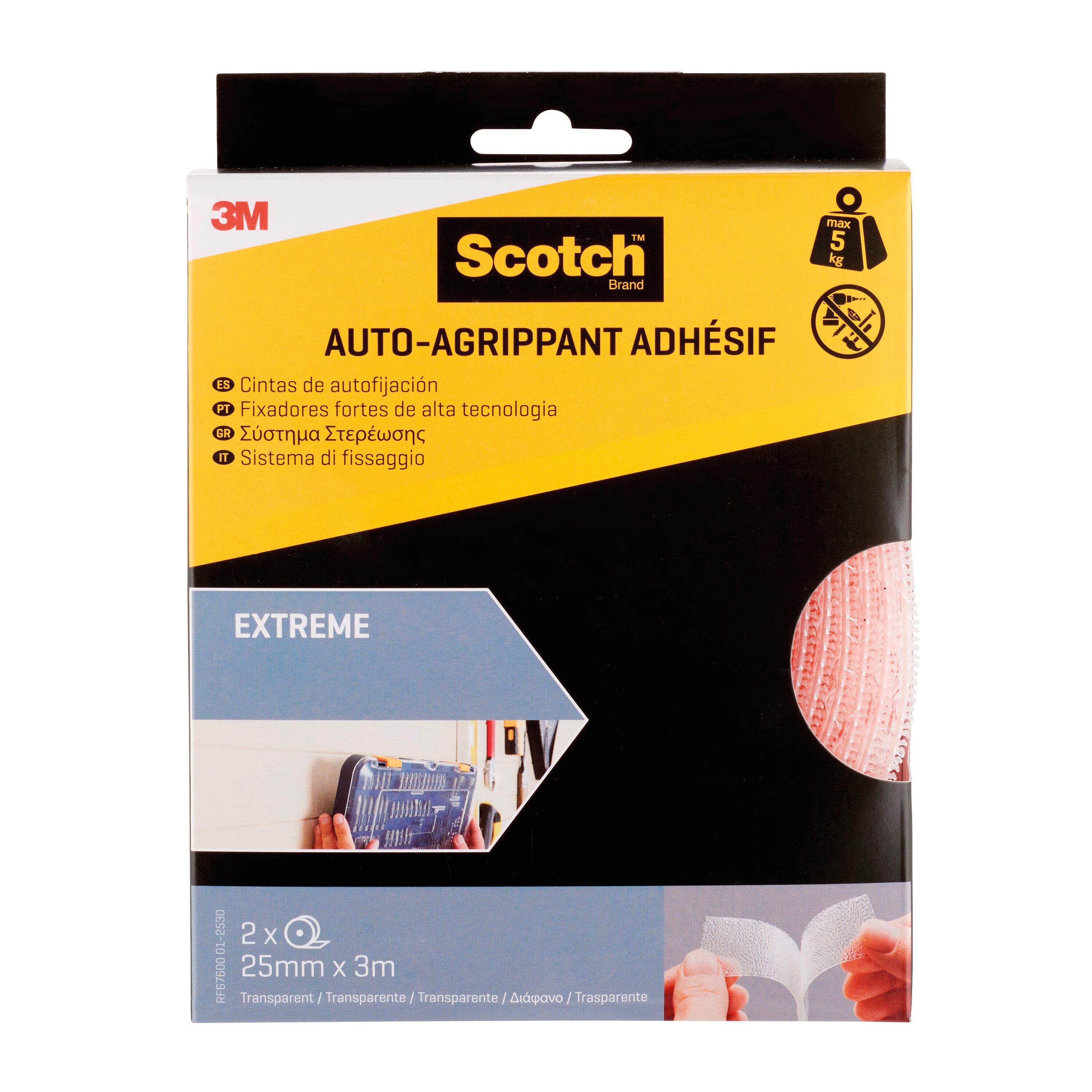 Lot de 2 systèmes de fixation en scratch incolore / transparent SCOTCH ...