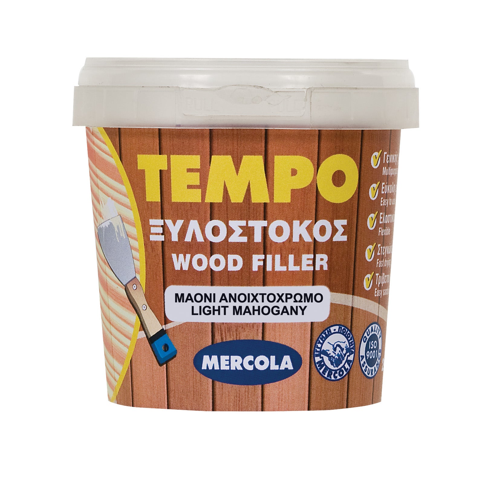 Στόκος ξύλου MERCOLA Tempo 0.2kg σε χρώμα μαόνι ανοιχτόχρωμο