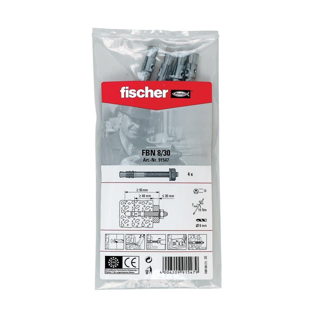 Ούπα FISCHER FBN II γαλβανιζέ 4 τεμάχια