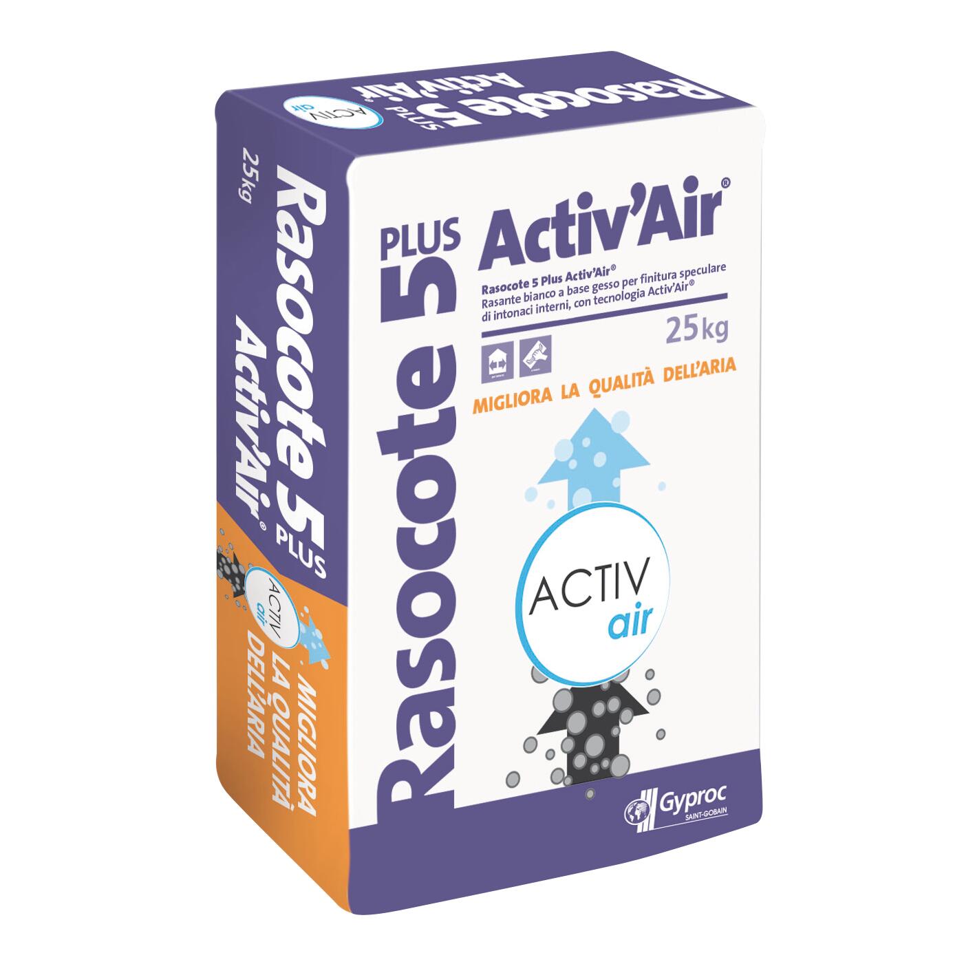 Gesso per interno GYPROC Rasocote 5 plus Activ’Air® da 25 kg | Leroy Merlin