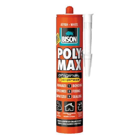Κόλλα πολυμερών Polymax για όλα τα υλικά, λευκή 425 ml