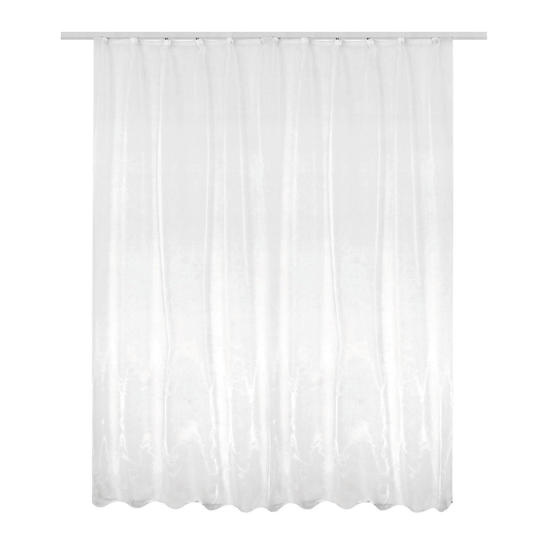 Κουρτίνα Atria country charm σε χρώμα λευκό Μ300xΥ280cm