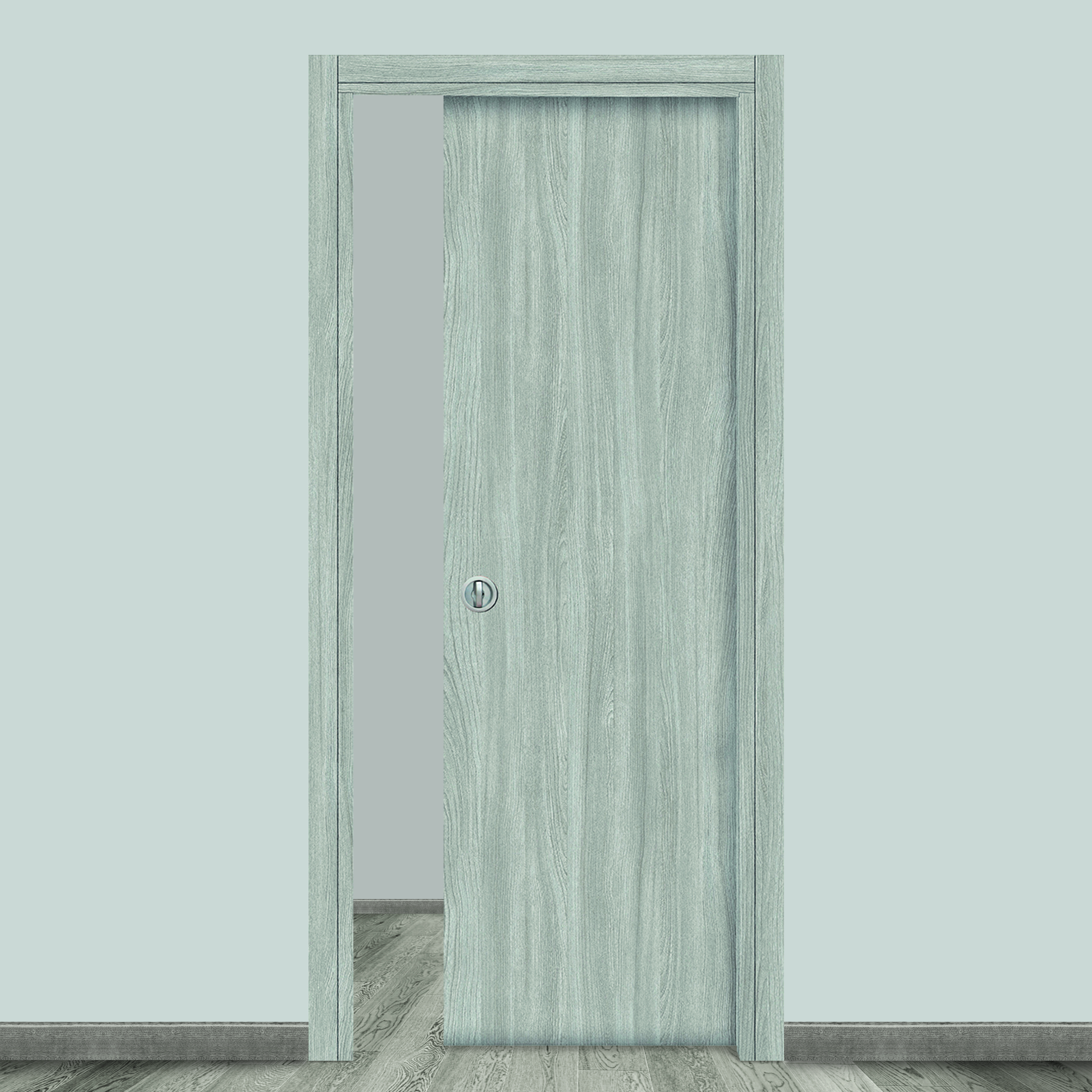 Porta interna scorrevole Braque in MDF colore olmo grigio, L 80 x H 210 ...