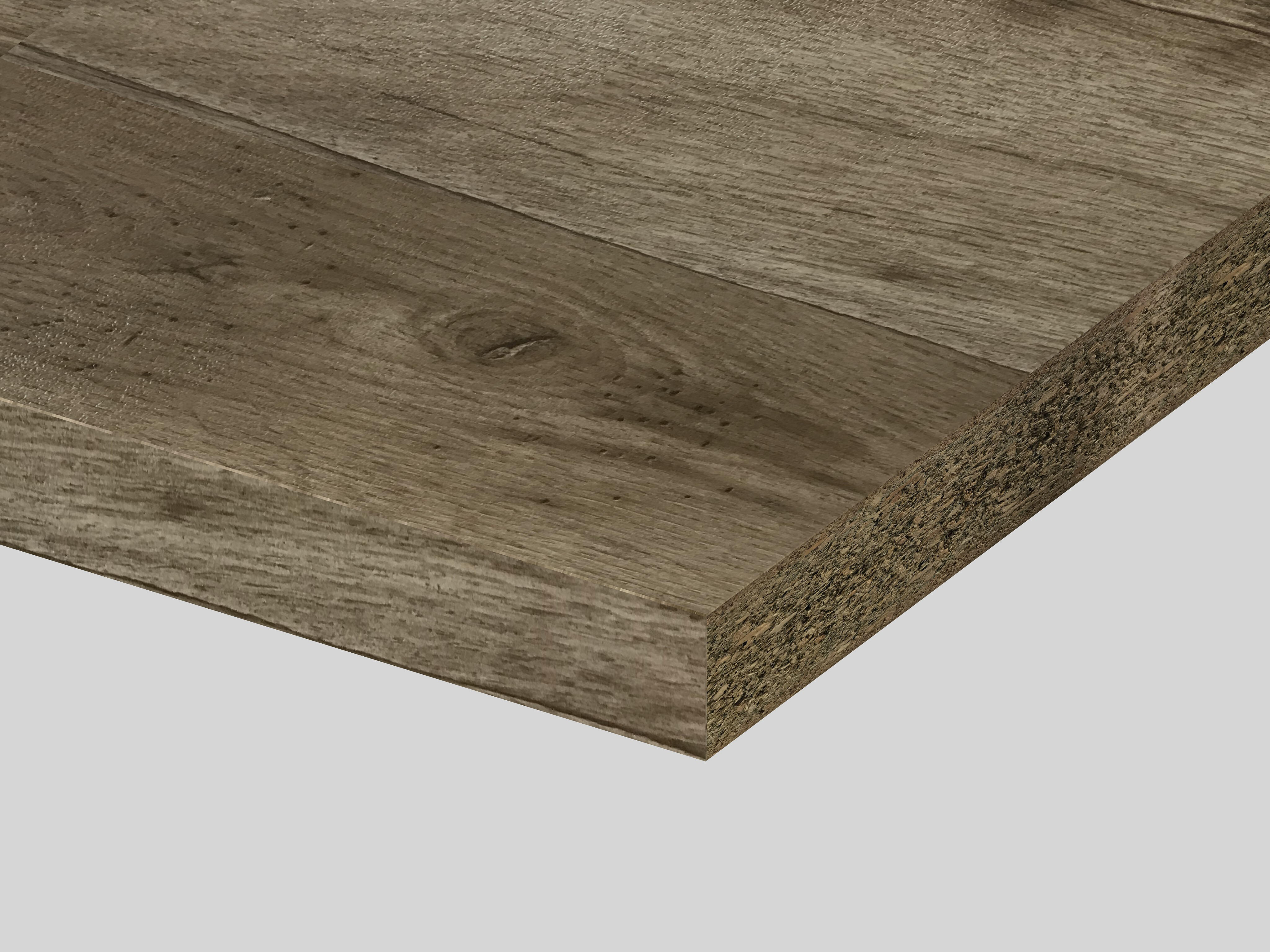 Piano cucina in truciolare rivestito in laminato hpl rovere naturale ...