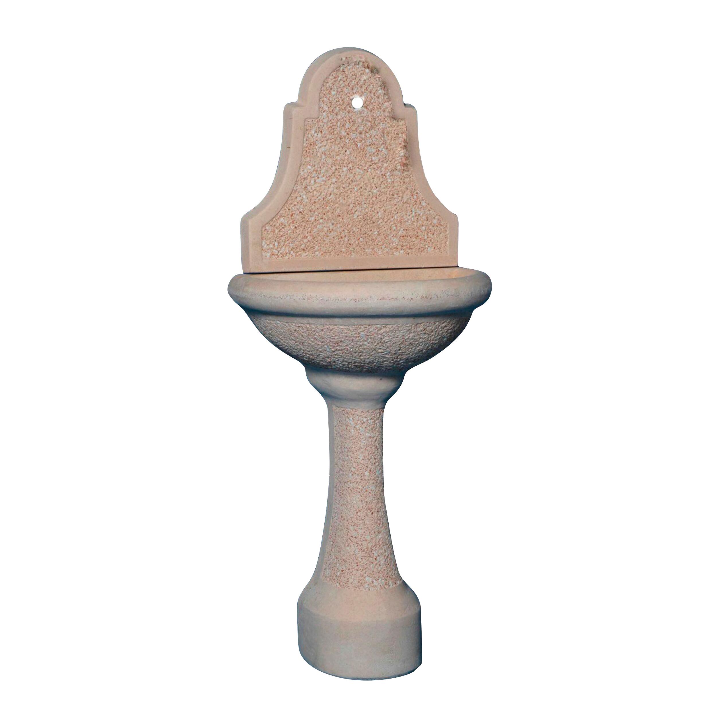 Fontana a parete Crema piccola in cemento tufo H 104 x L 44 x P 30 cm ...