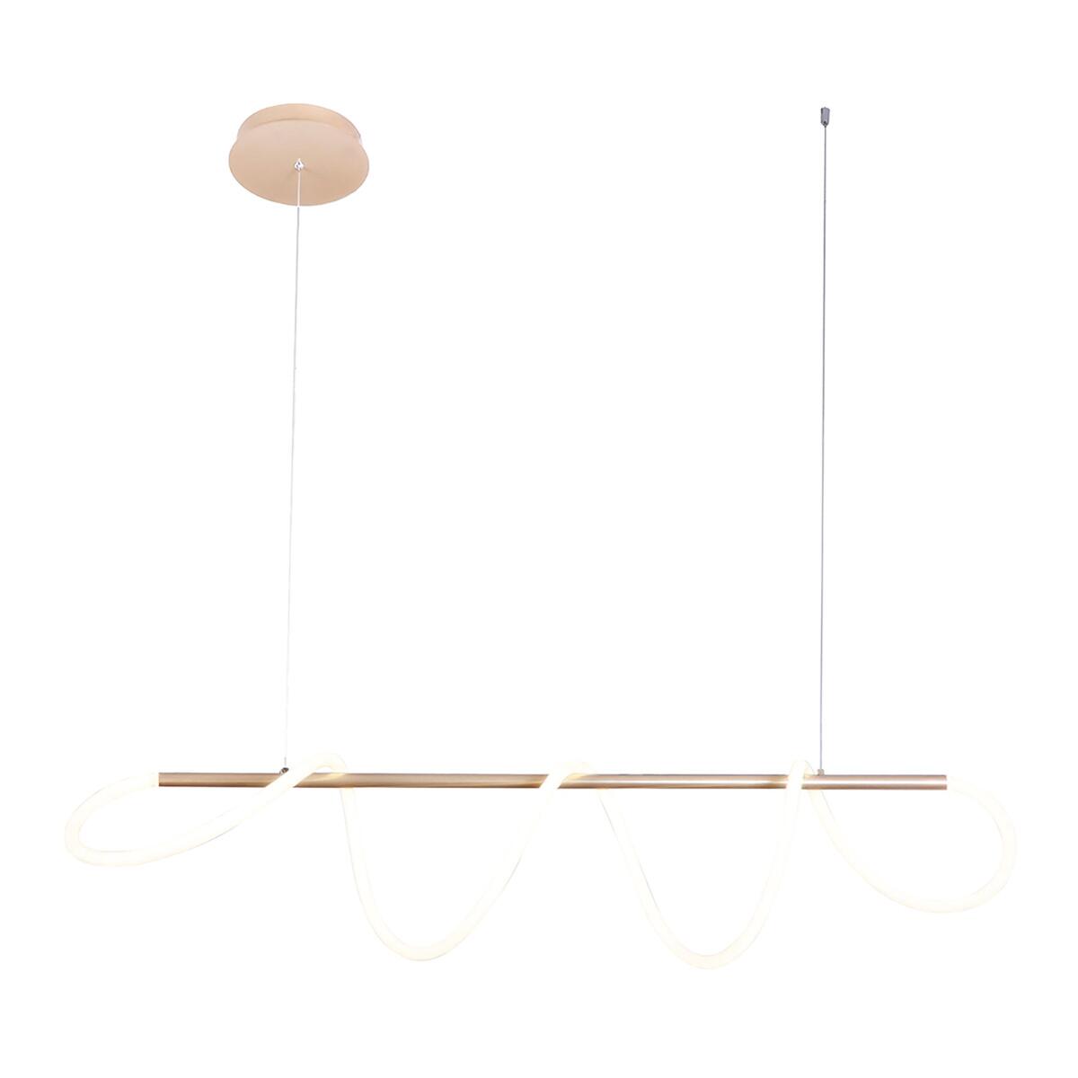 Lampadario LED moderno Teddy dorato, luce calda 4700 lumen, NOVECENTO ...