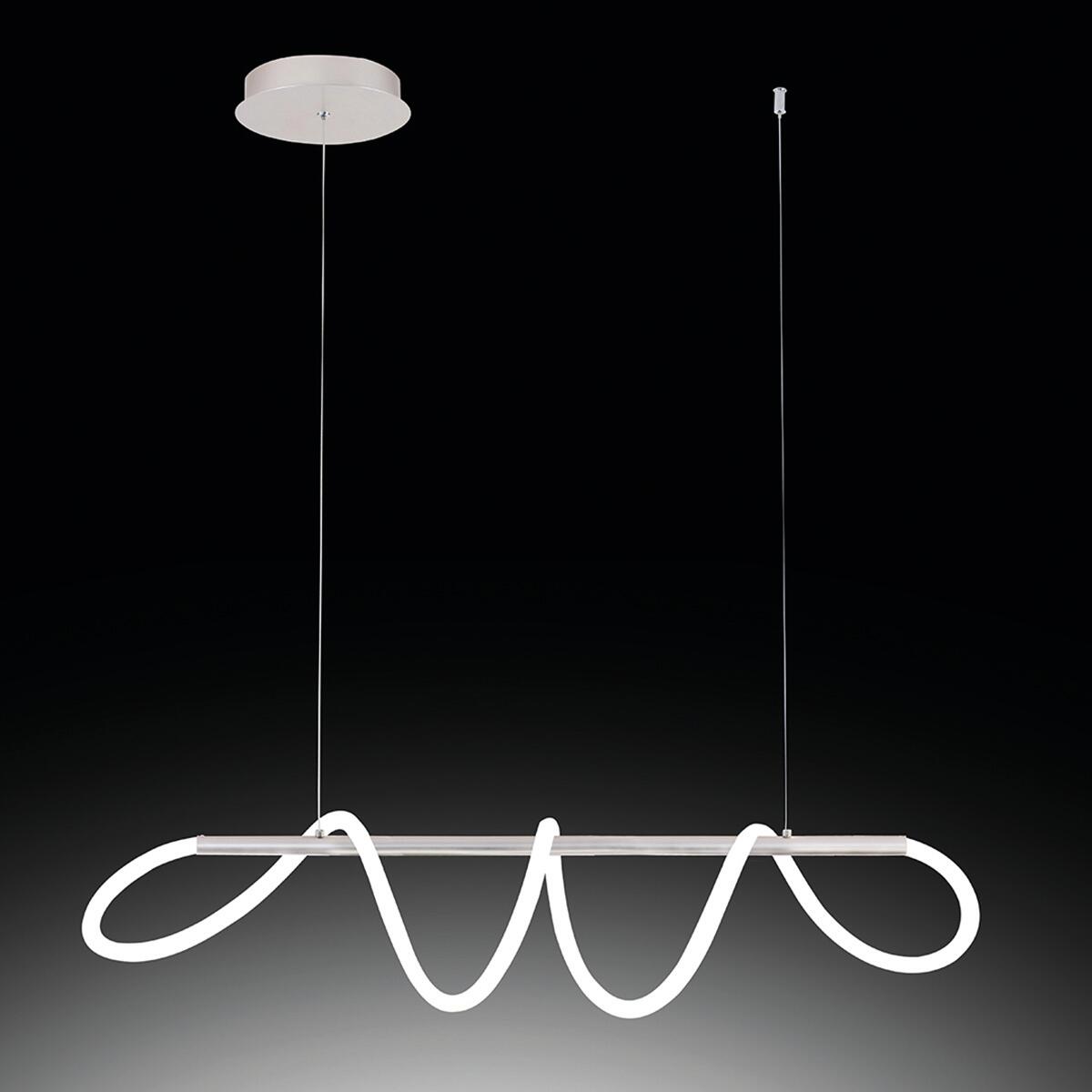 Lampadario LED moderno Teddy grigio, luce naturale 3900 lumen | Leroy ...