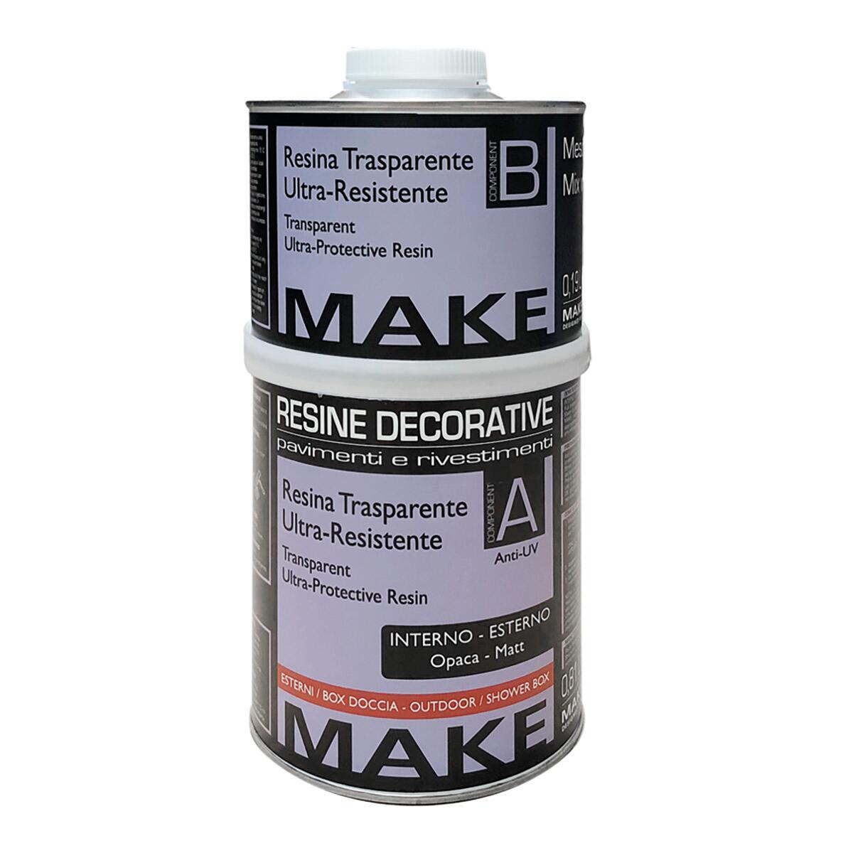 Resina poliuretano ultra-resistente MAKE 1 L Trasparente opaco | Leroy ...