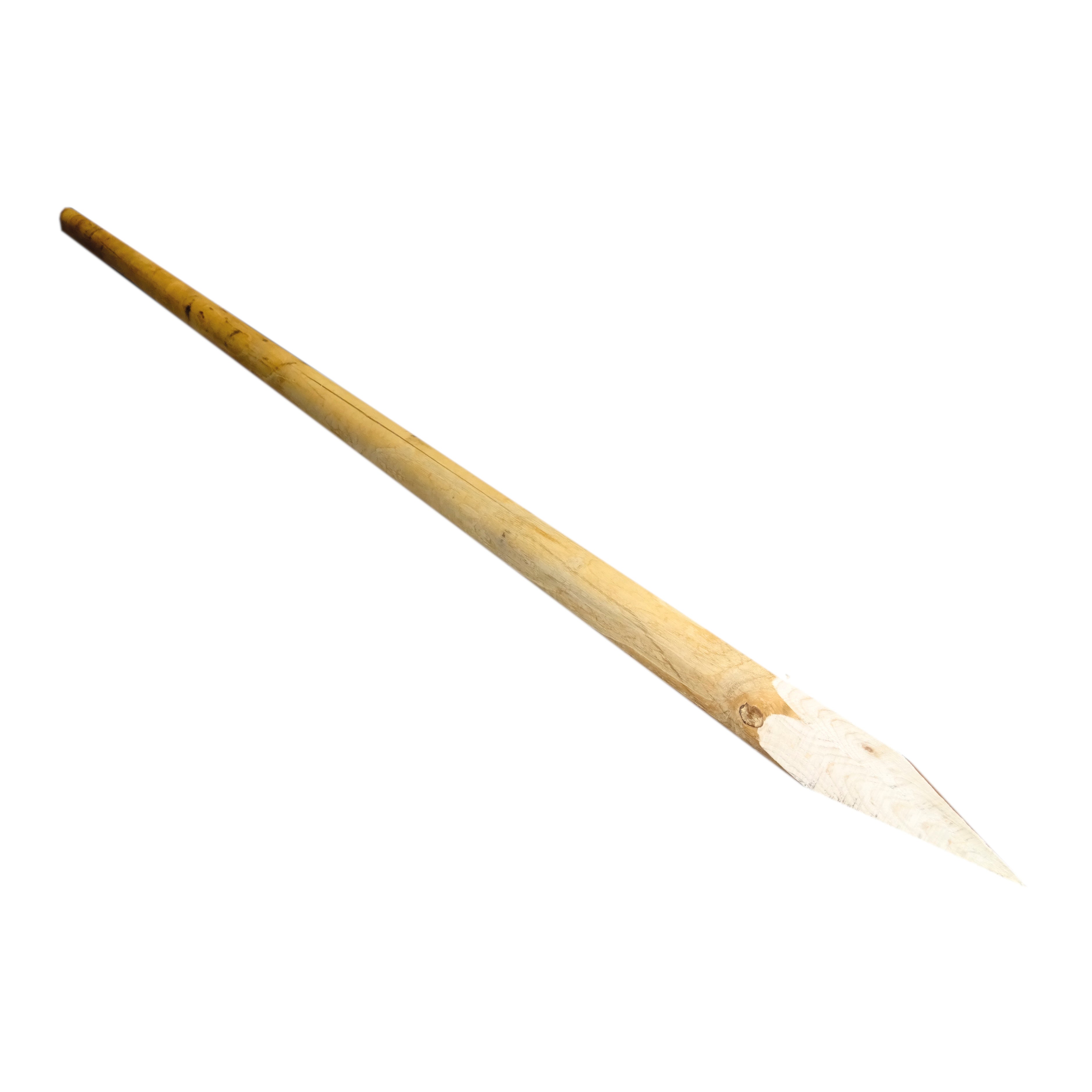 Palo tondo in legno castagno con punta naturale H 200 x ⌀ 6 cm | Leroy ...
