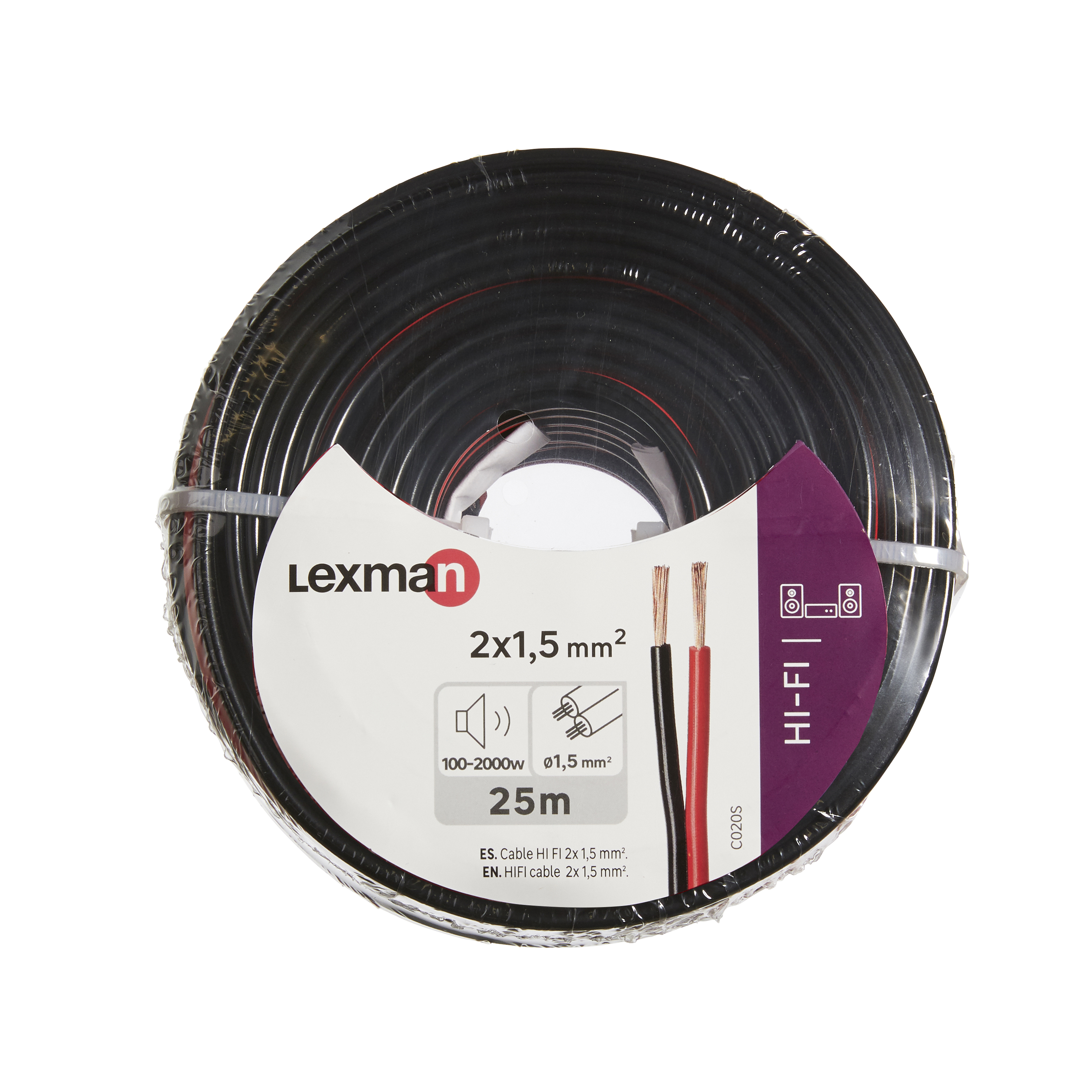 Cable HIFI 2x1. 5mm 25m negro/rojo FC-D LEXMAN | Leroy Merlin