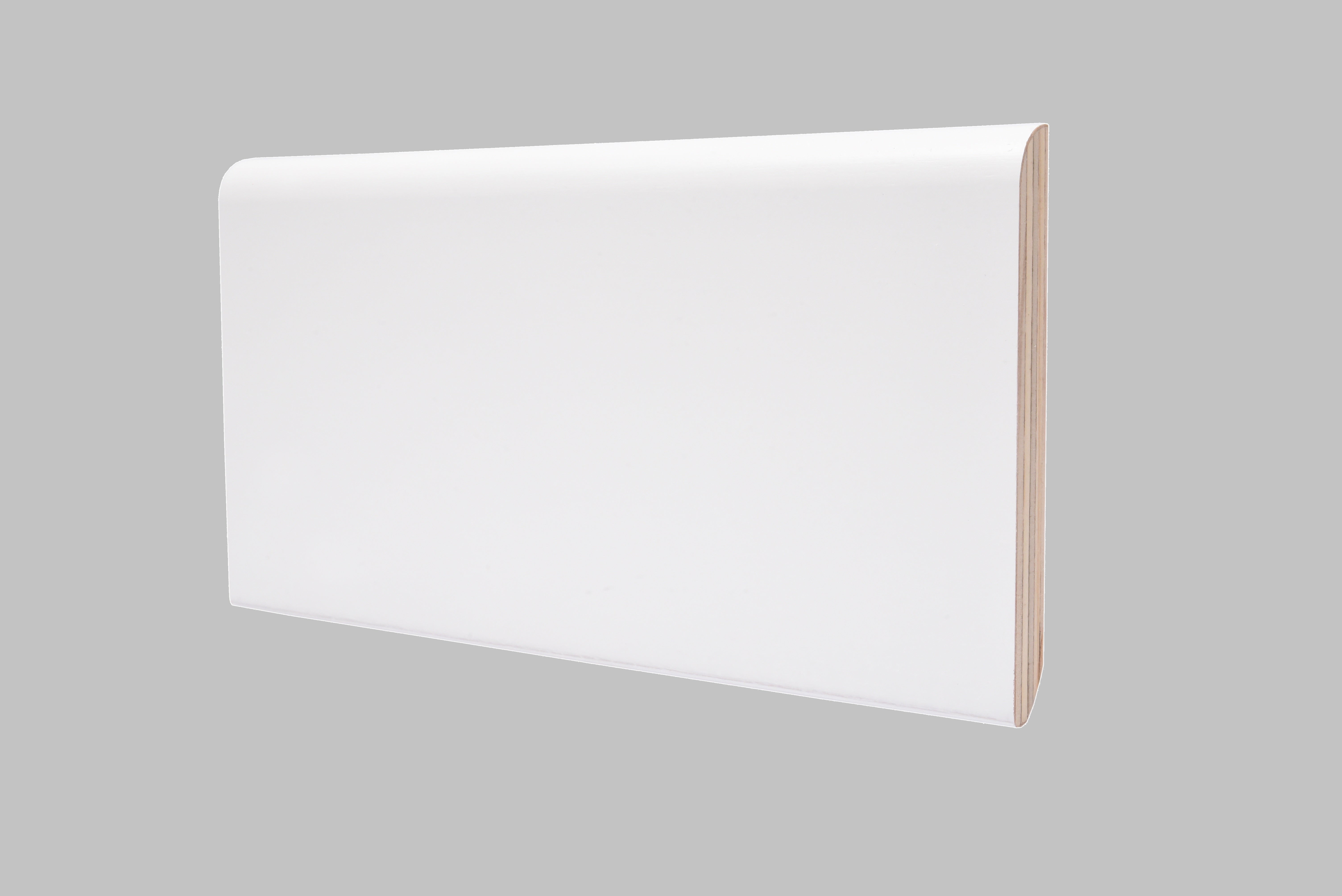 Battiscopa con passacavo Superior in legno bianco Sp 10 mm x H 10 x L ...