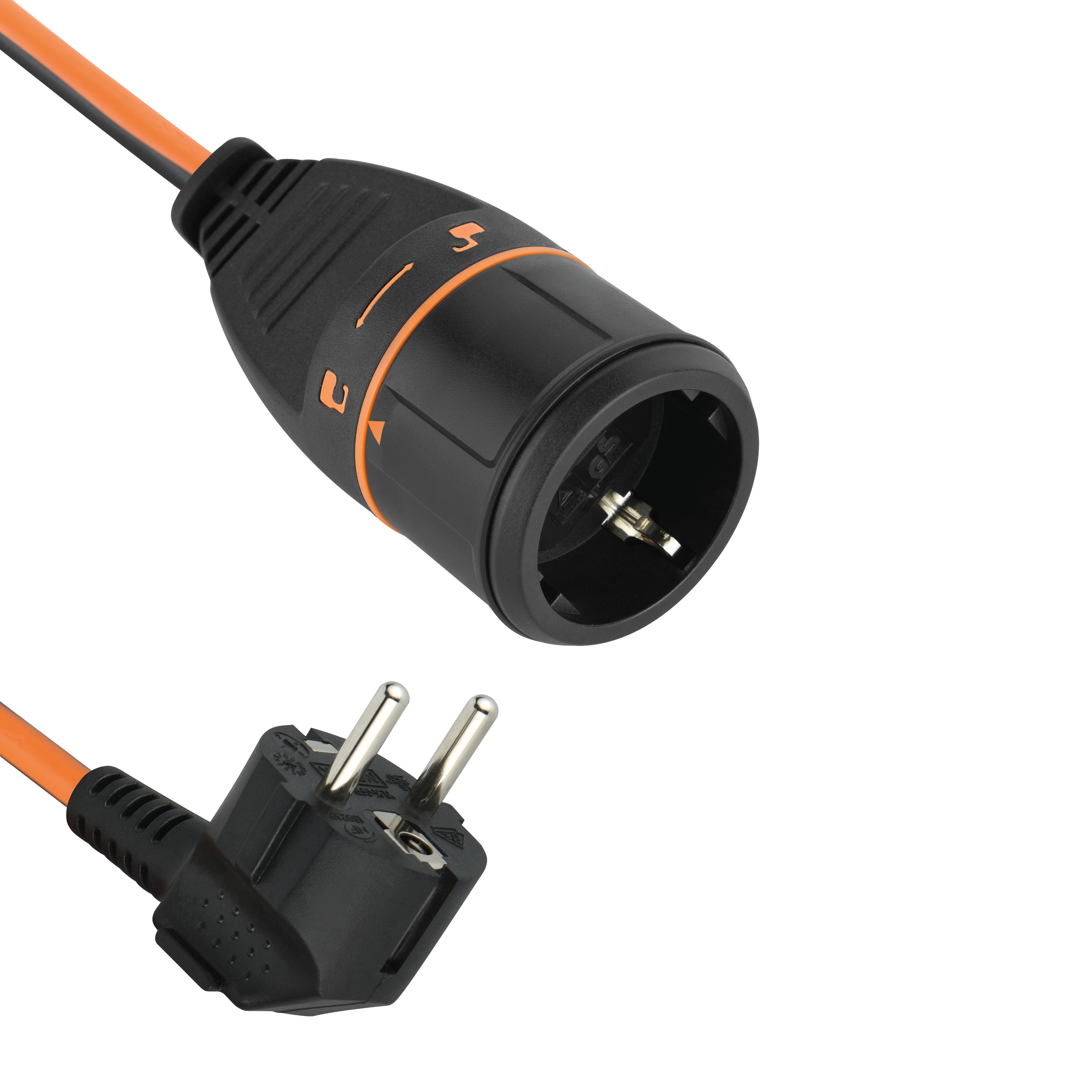 Prolunga elettrica ELECTRALINE 20m arancione H05VV-F, 3G1.5 mm² spina ...